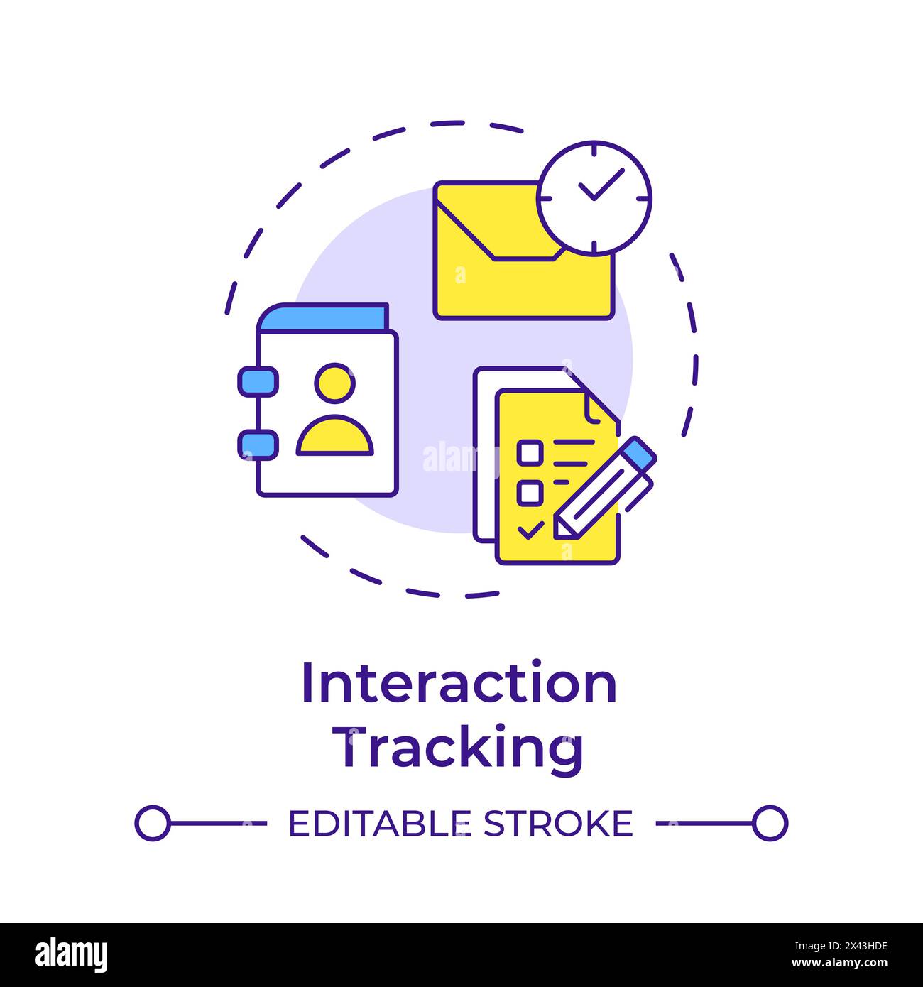 Interaction tracking multi color concept icon Stock Vector Image & Art ...