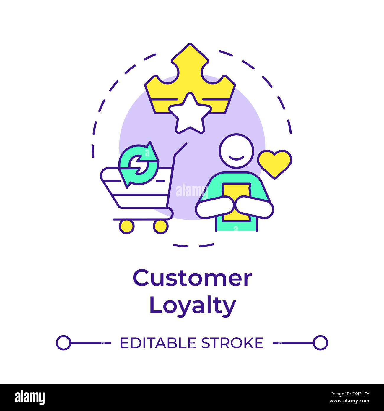 Customer loyalty multi color concept icon Stock Vector Image & Art - Alamy