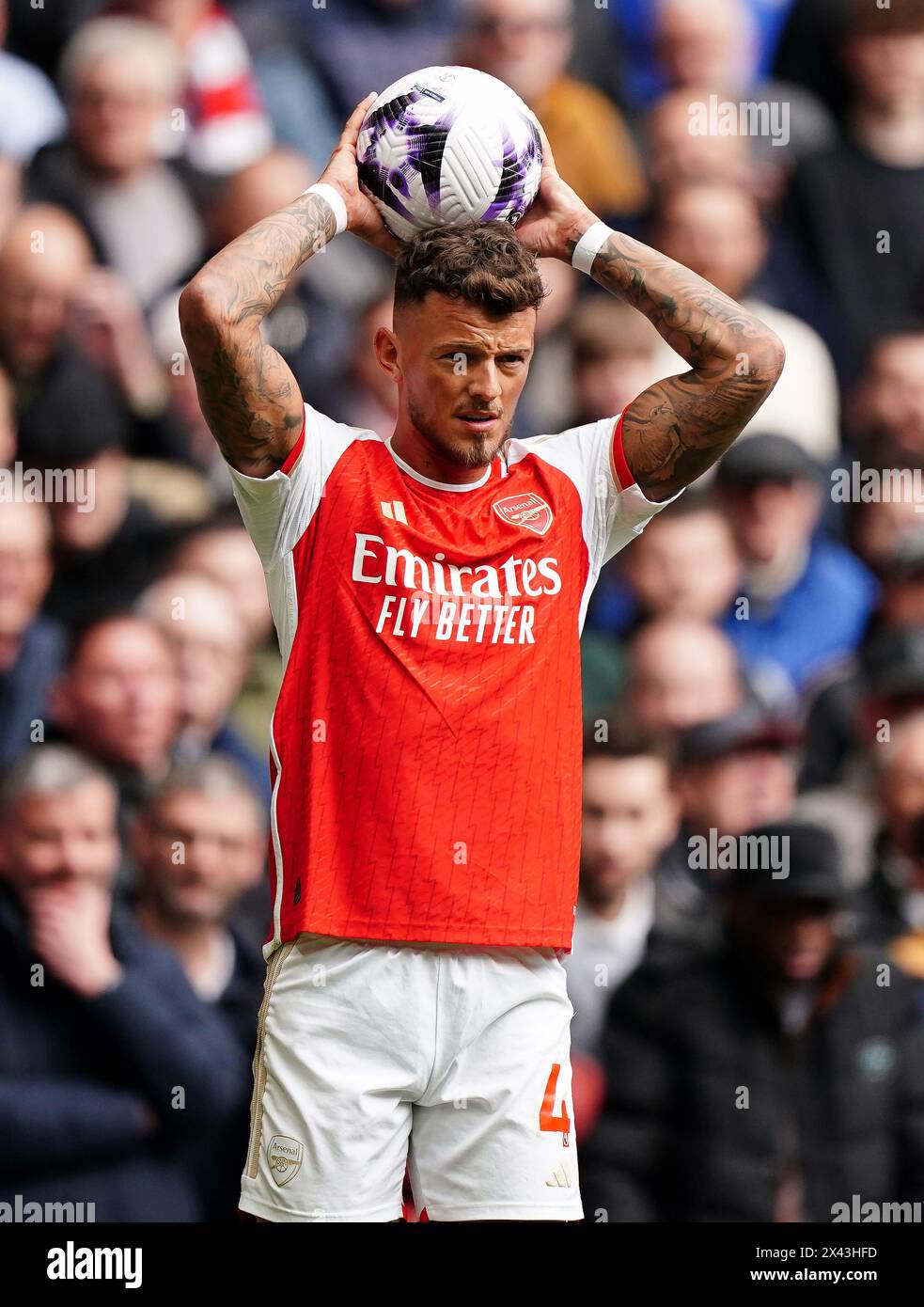 Arsenal's Ben White during the Premier League match at the Tottenham ...