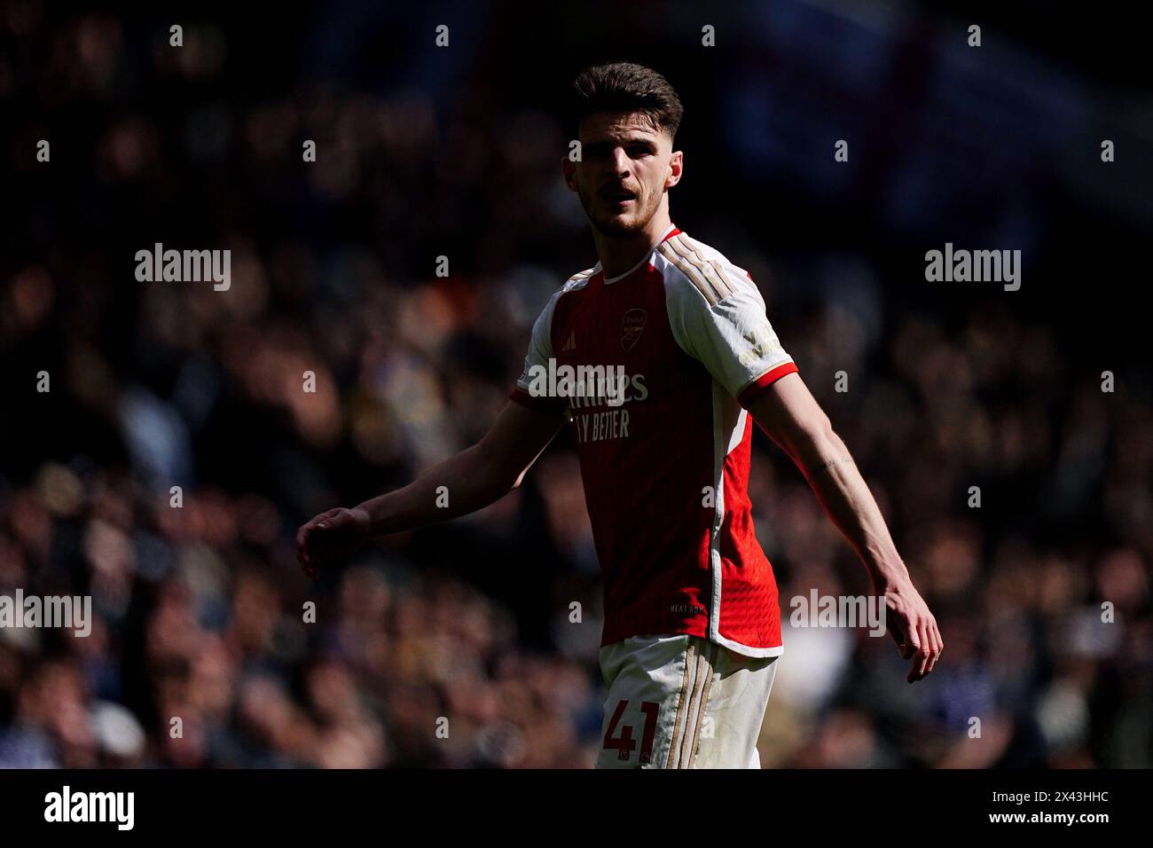 Arsenal's Declan Rice during the Premier League match at the Tottenham ...