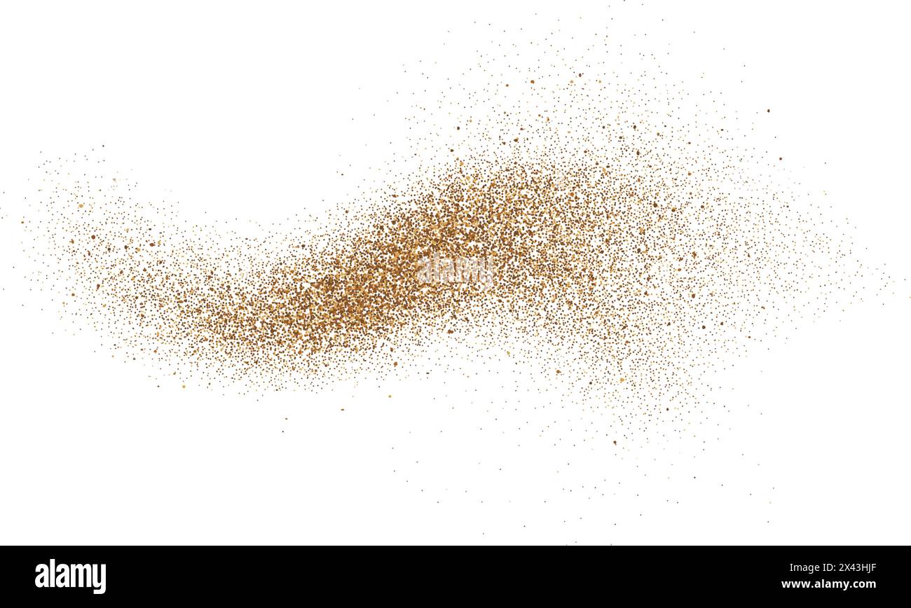 Sand dust powder splash. Flowing grit speckles and particles wavy ...