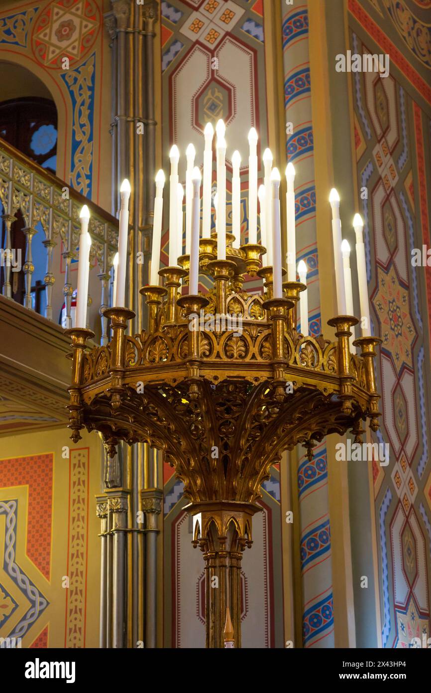 Romania, Bucharest, Choral Temple. Synagogue. Interior of Jewish temple ...