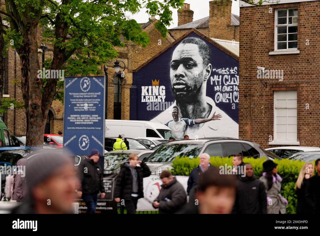 A mural of former Tottenham Hotspur player Ledley King ahead of the ...