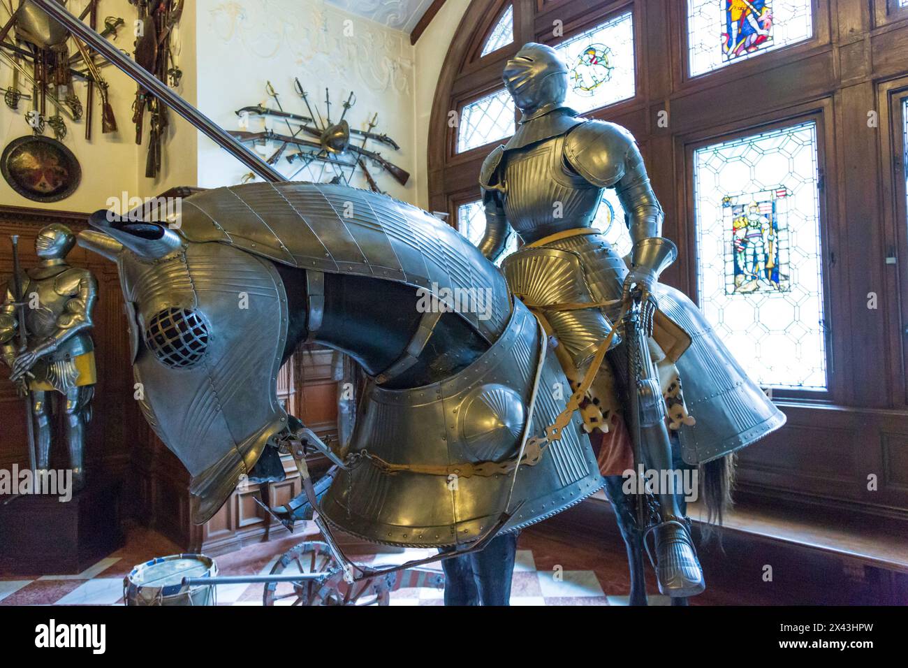 Romania, Carpathian Mountains, Prahova County, Sinaia. Peles Castle ...