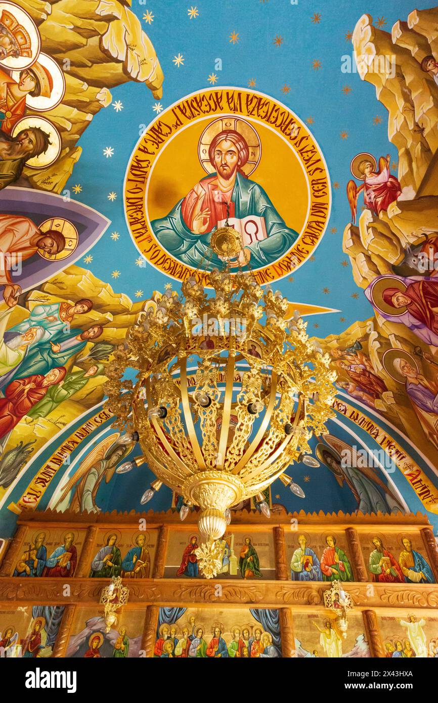 Romania, Transylvania, Maramures, Aspra, commune of Vima Mica. Blue ...