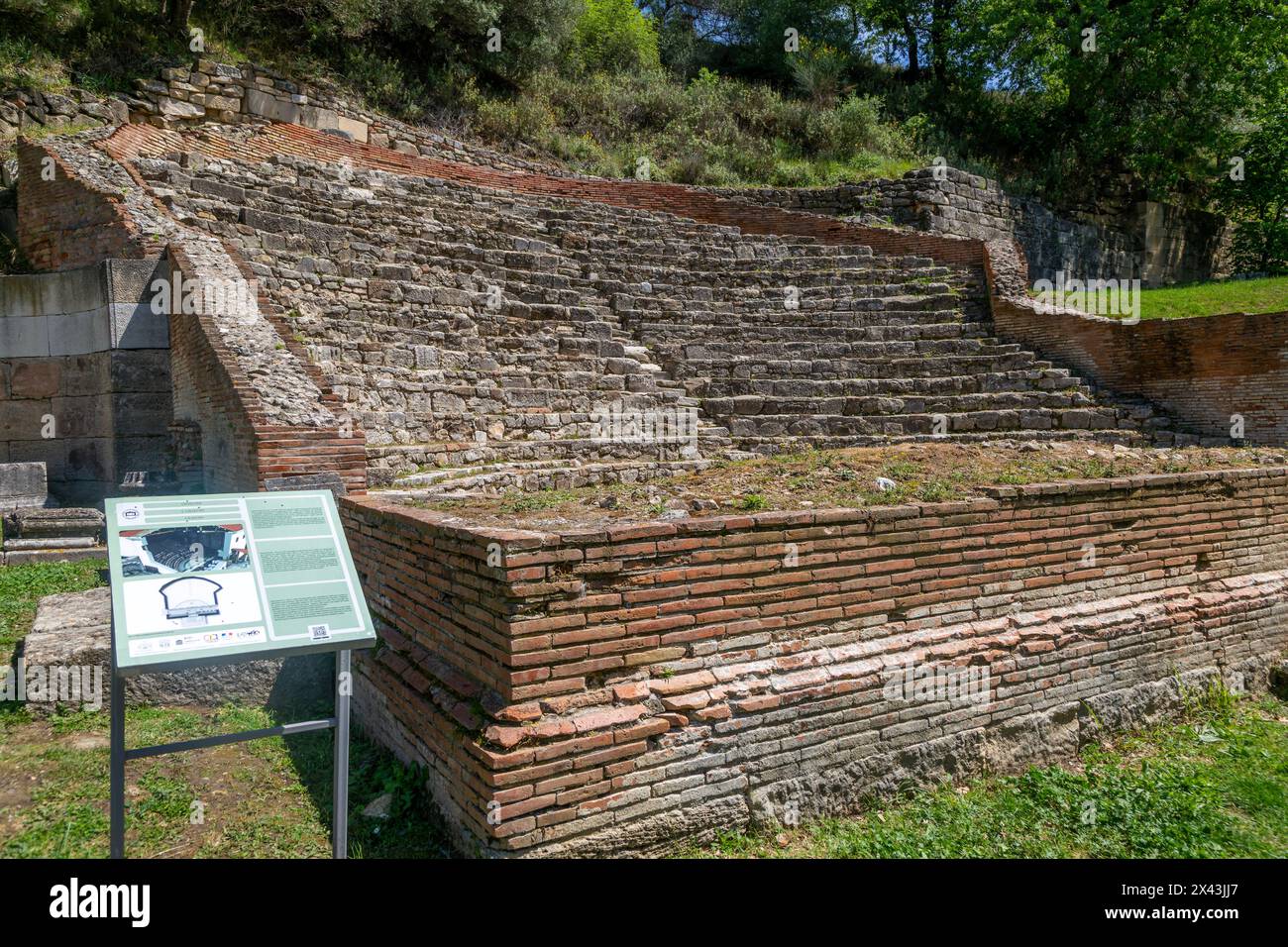 The Roman period Odeon building, Apollonia Archaeological Park, Pojan ...