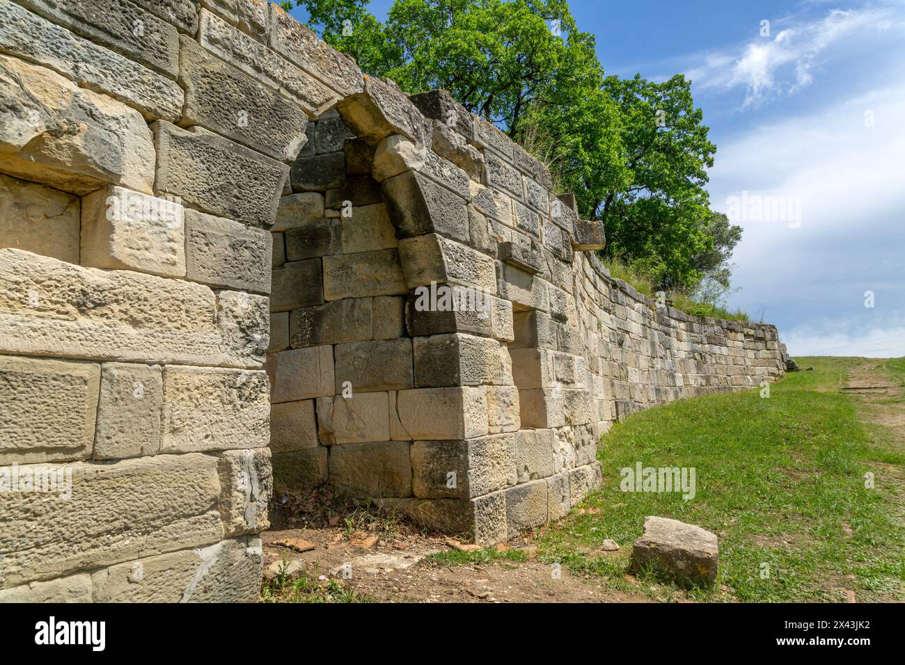Entrance doorway in the Temenos wall to the sacred precinct, Apollonia ...