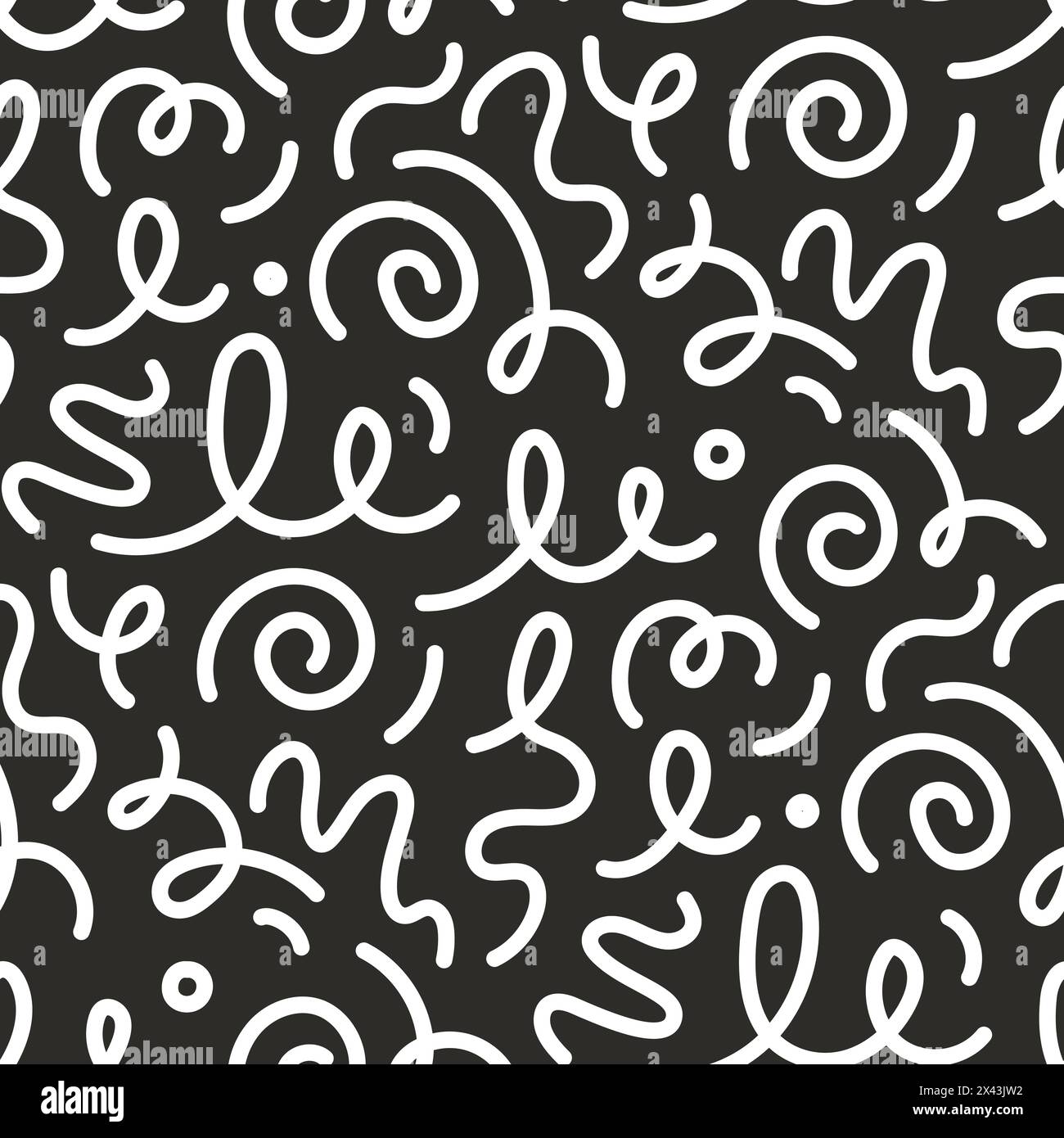 Kid line abstract shape seamless pattern. Abstract cute children party ...