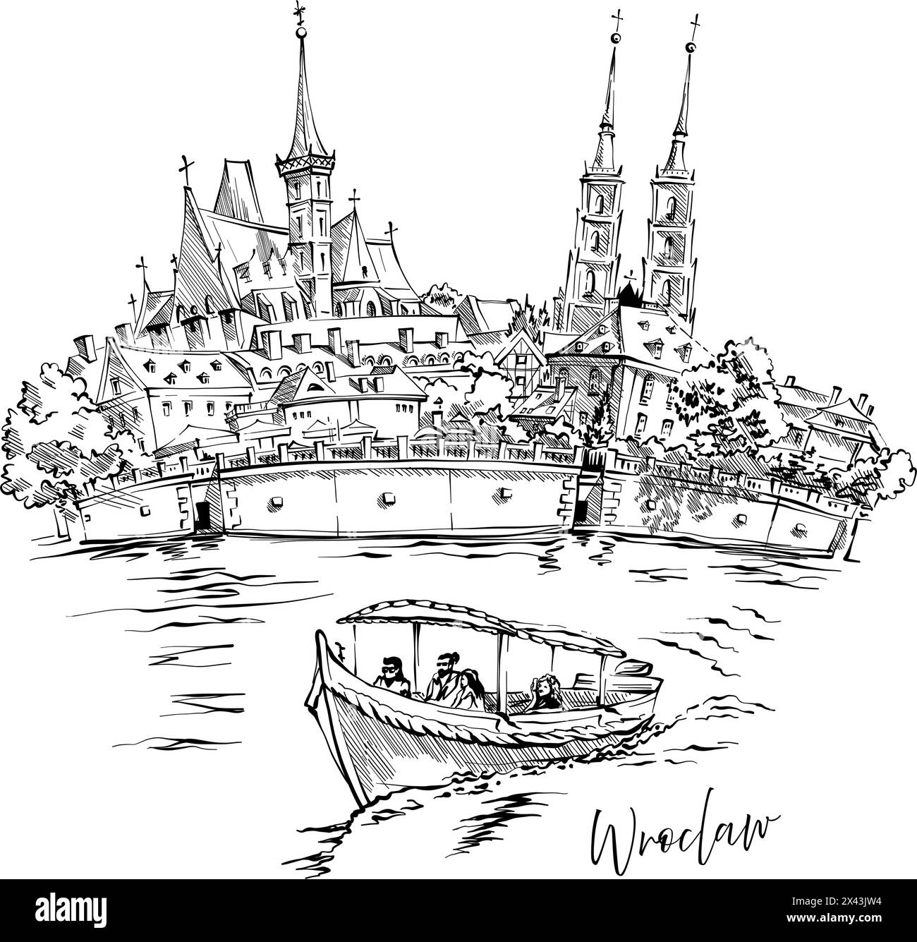 Ostrow tumski island Stock Vector Images - Alamy