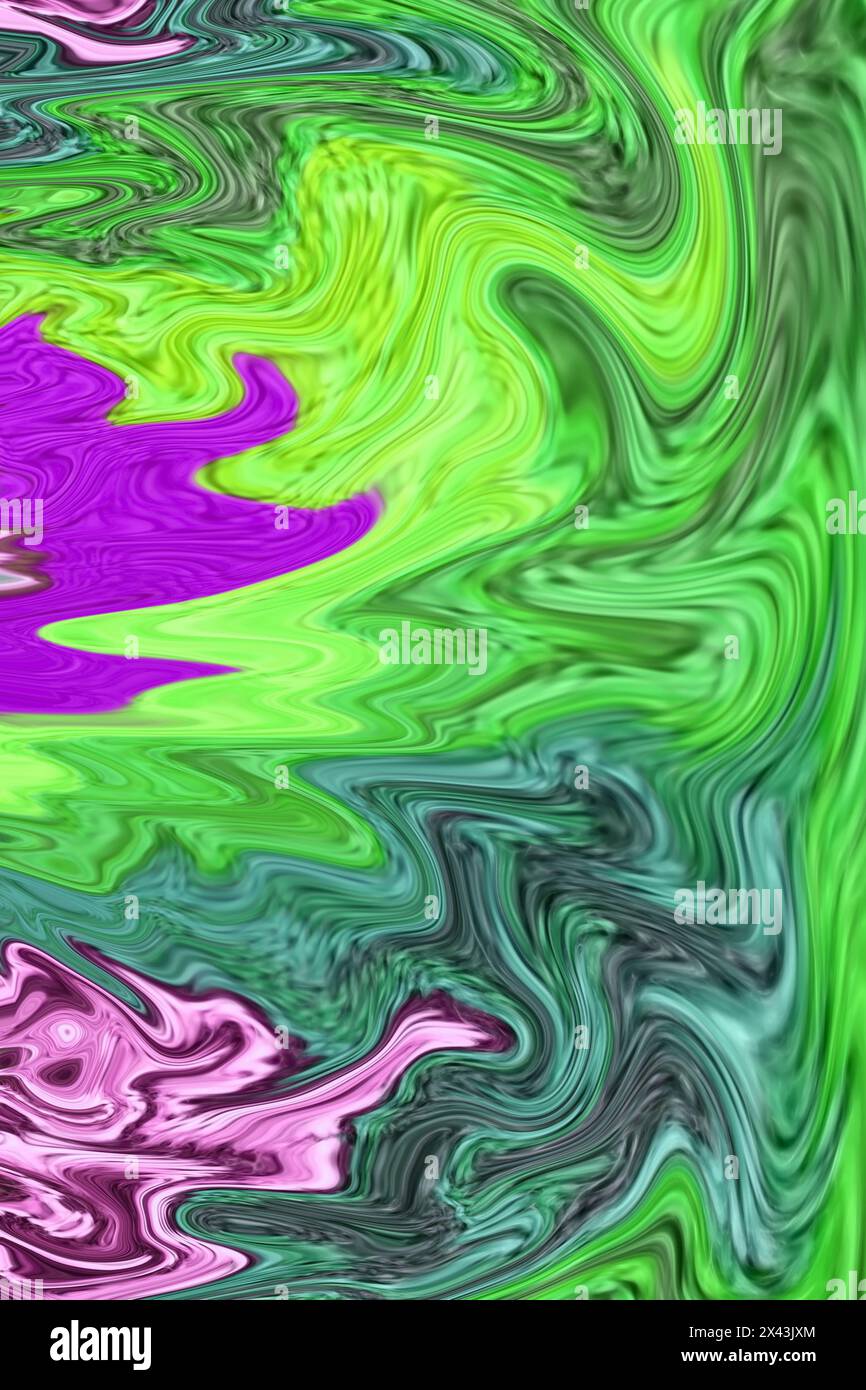 Illustration of vivid multi-color flowing oil paints texture for ...