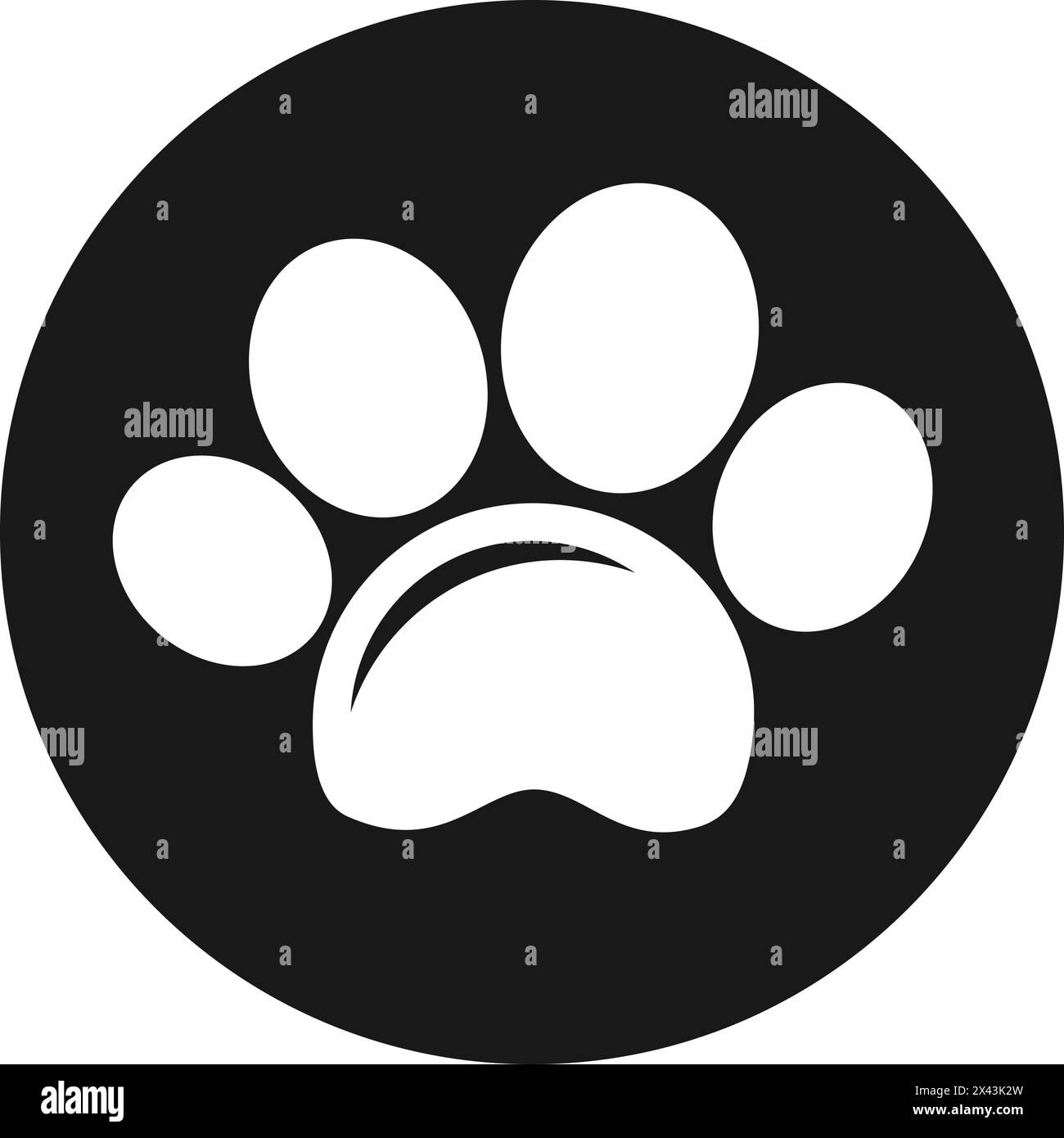 Dog footprint Stock Vector Images - Alamy