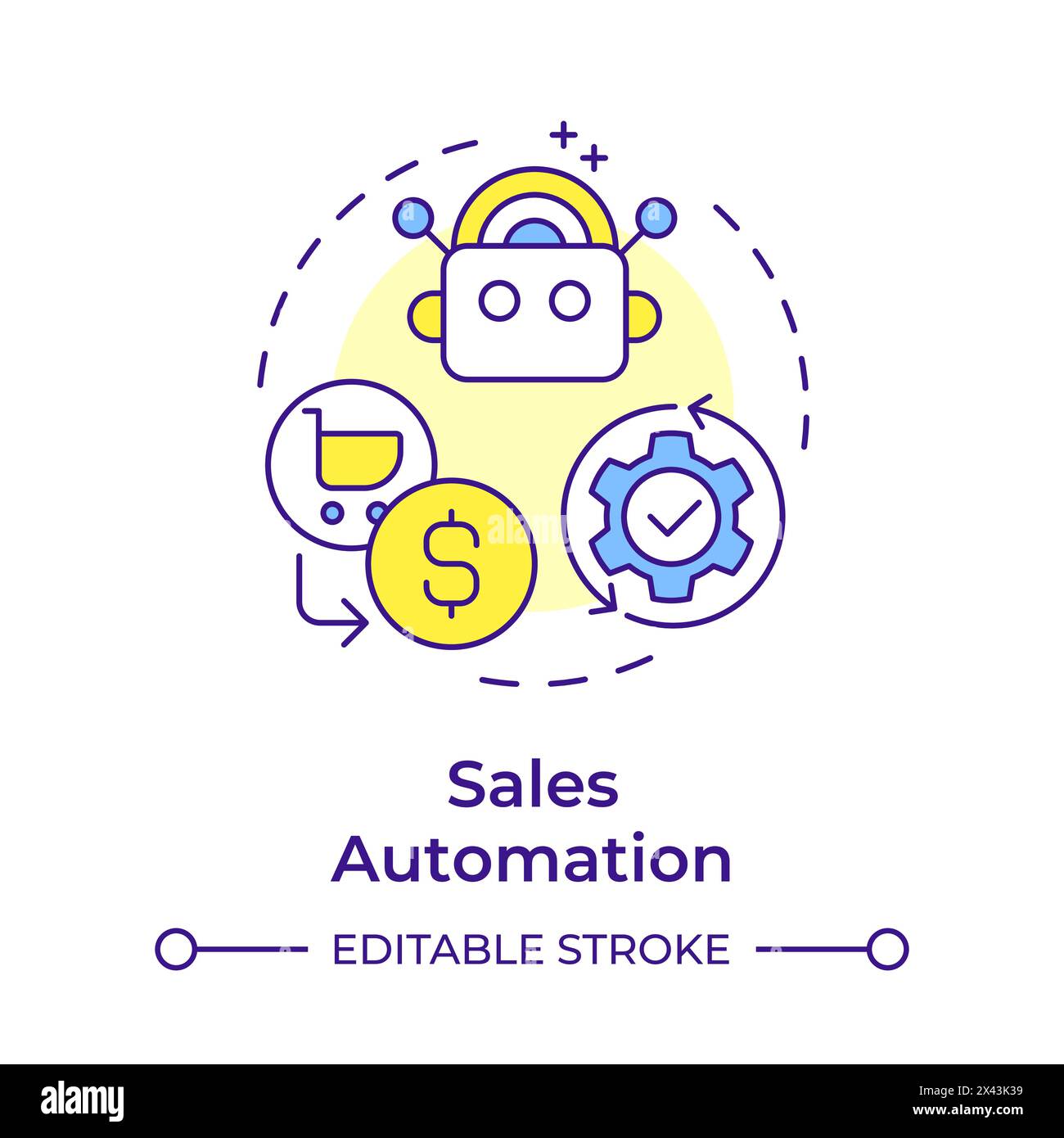 Sales automation multi color concept icon Stock Vector Image & Art - Alamy