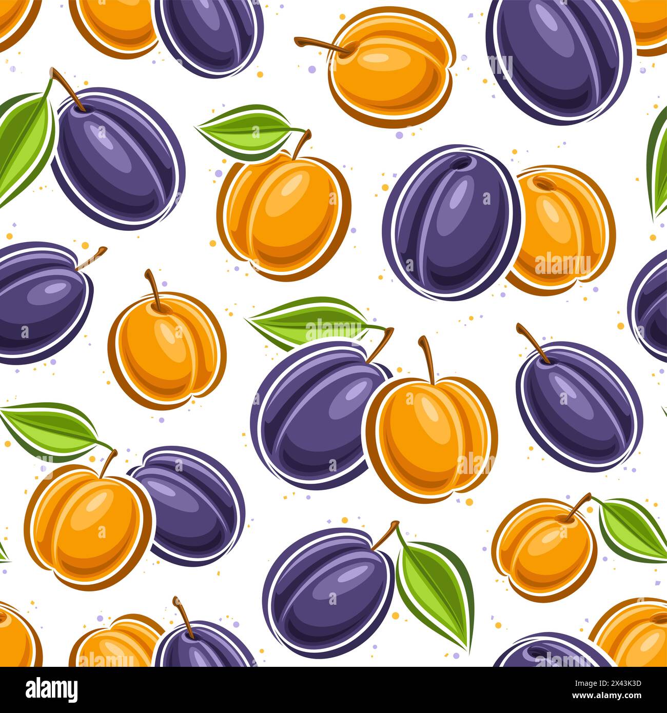 Sweet plums food background Stock Vector Images - Alamy