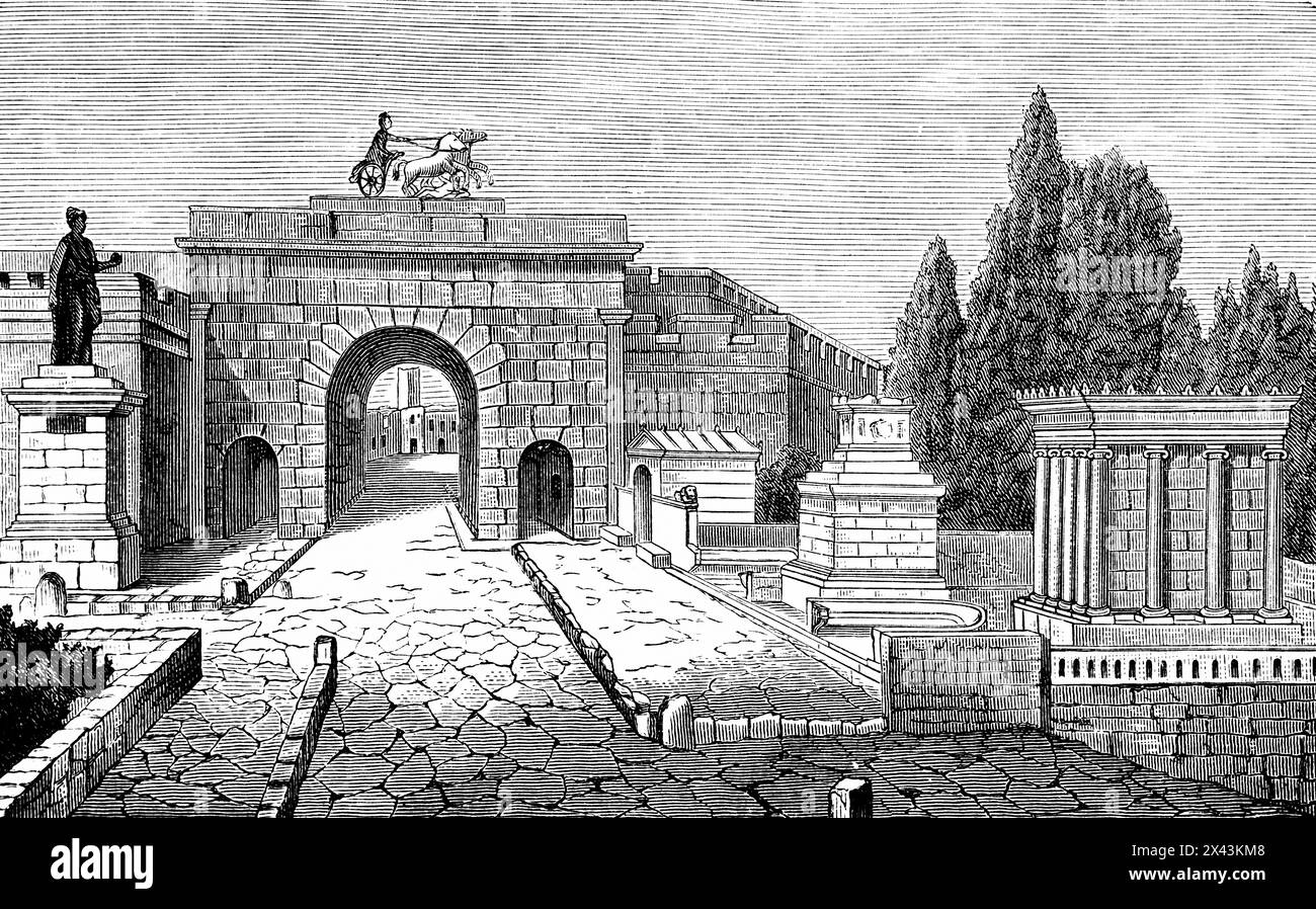 The Hercules Gate at Pompeii, Roman Empire, Italy, historic ...