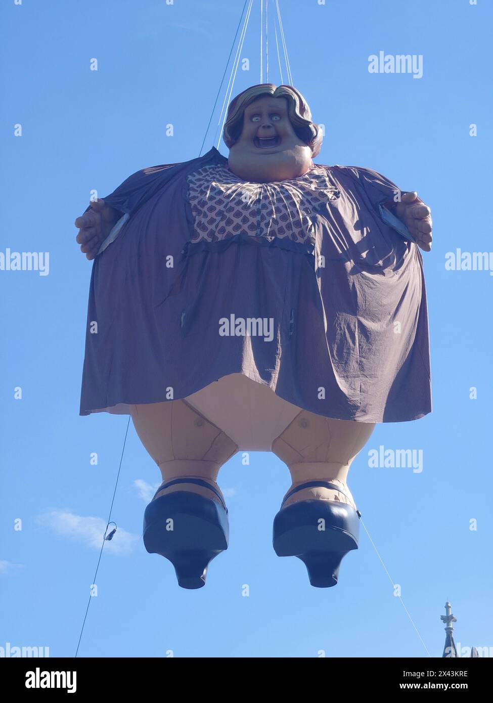 London, UK. 30 April 2024 A huge inflatable model of Aunt Marge from ...