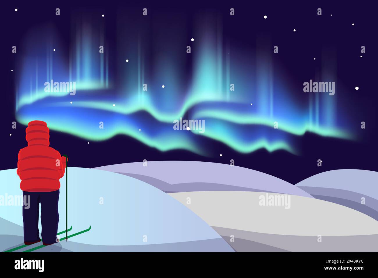 Winter scenery back light Stock Vector Images - Alamy