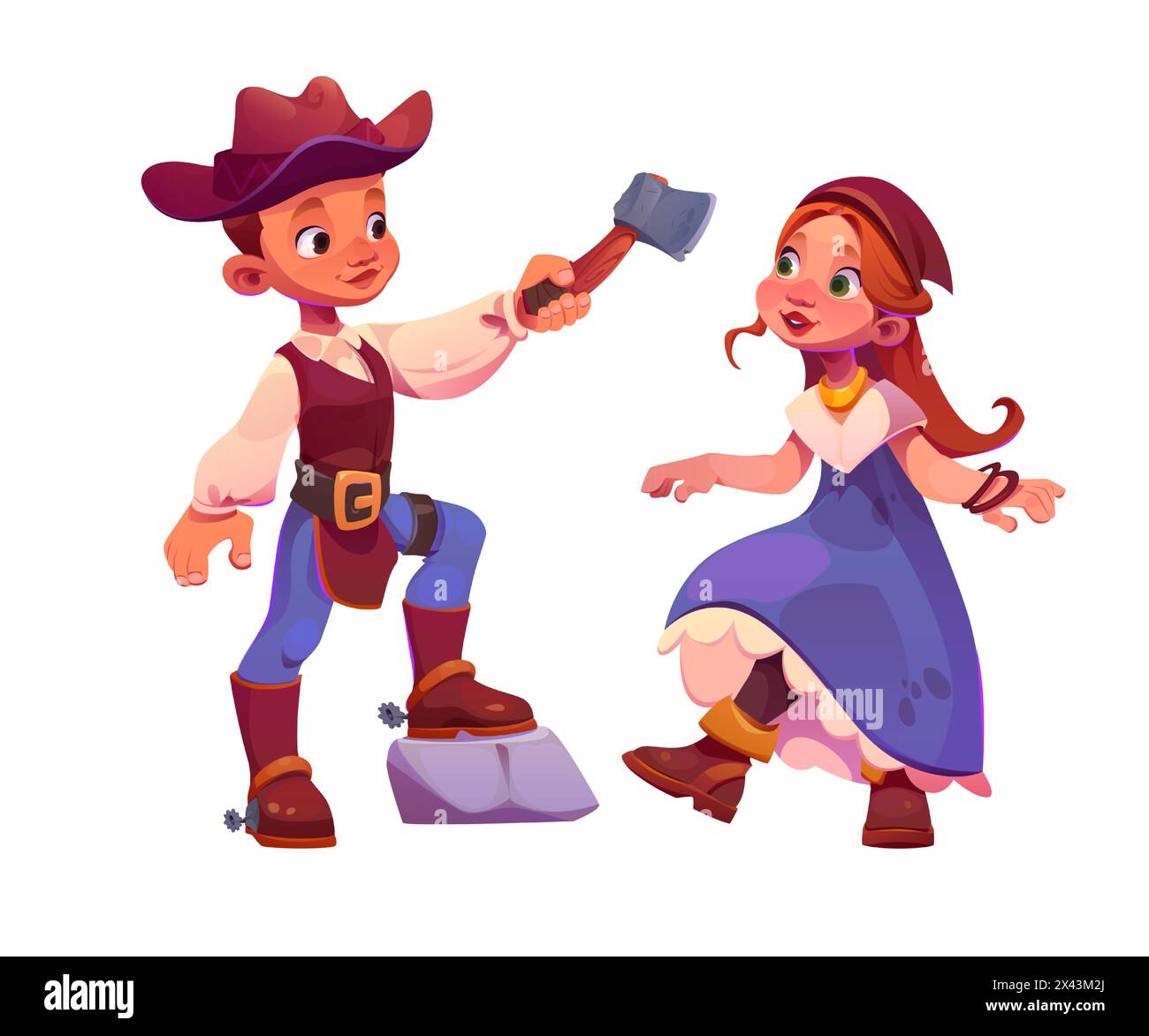 Ranch usa and children Stock Vector Images - Alamy