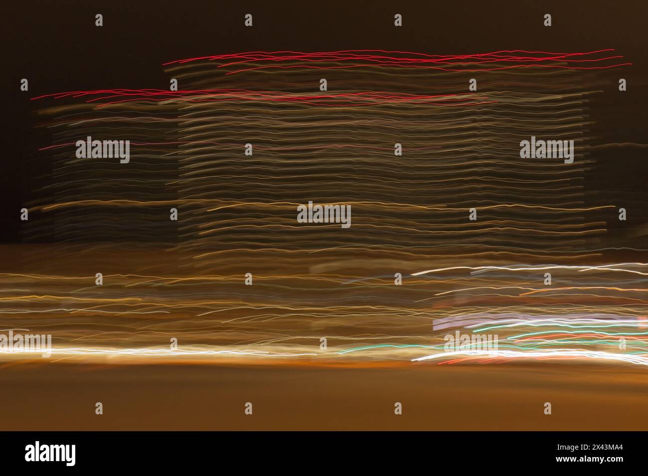 Abstract nighttime light trails of Kalasatama, Helsinki, Finland ...