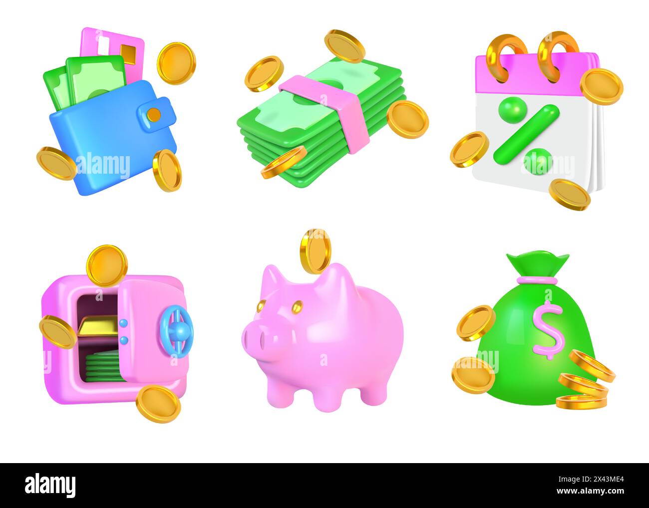 Dollar coins icons in Cut Out Stock Images & Pictures - Alamy