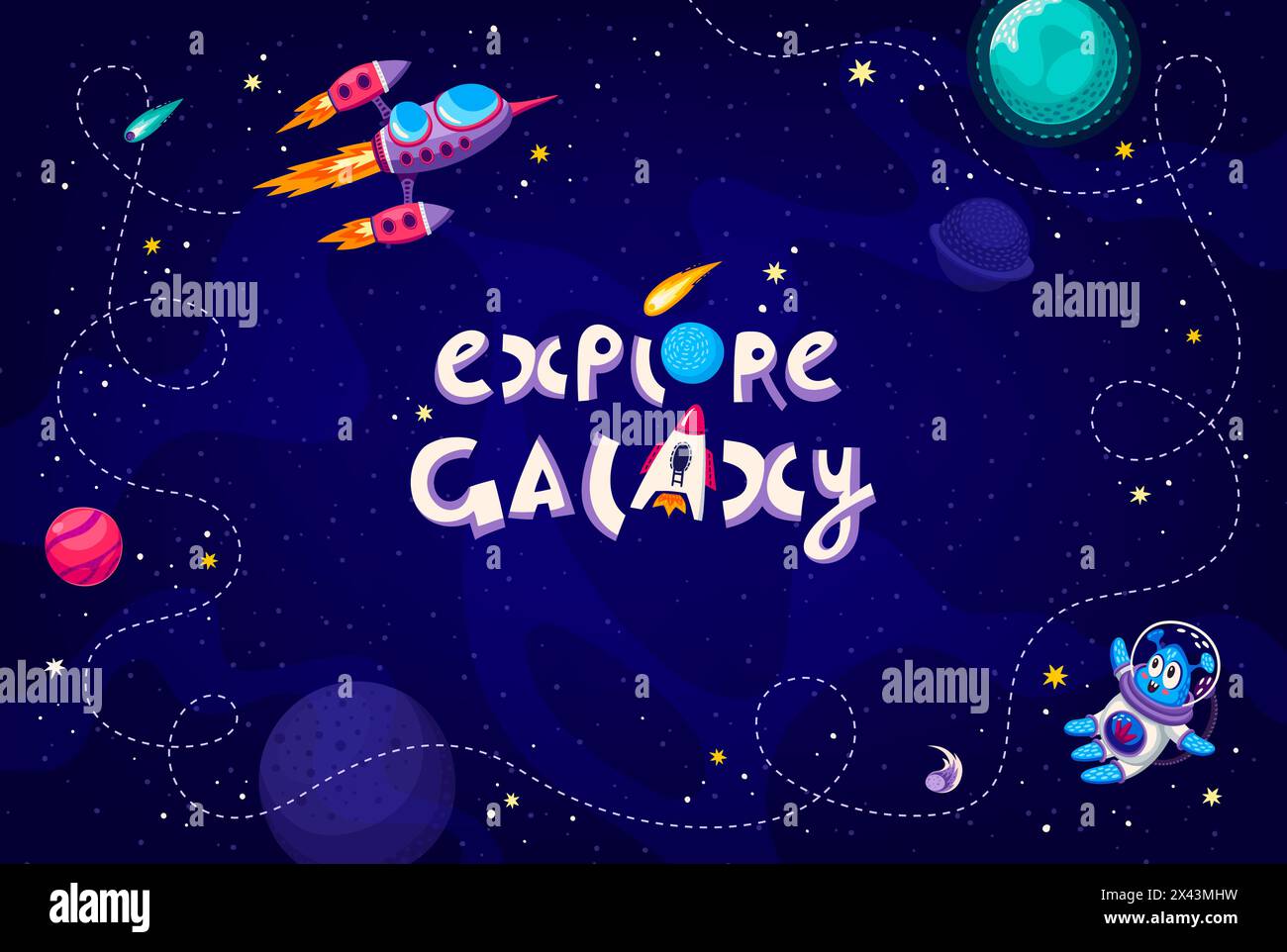 Planetary trail Stock Vector Images - Alamy