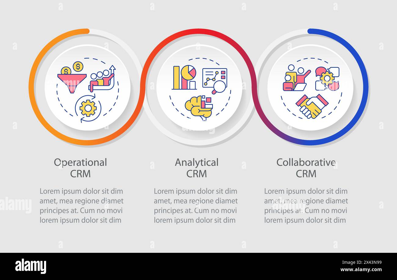 Customer management tools loop infographic template Stock Vector Image ...