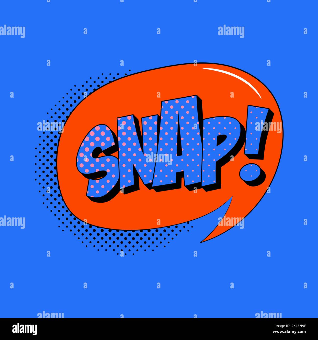 SNAP speech bubble in trendy pop art style. Comic sound effect Stock ...
