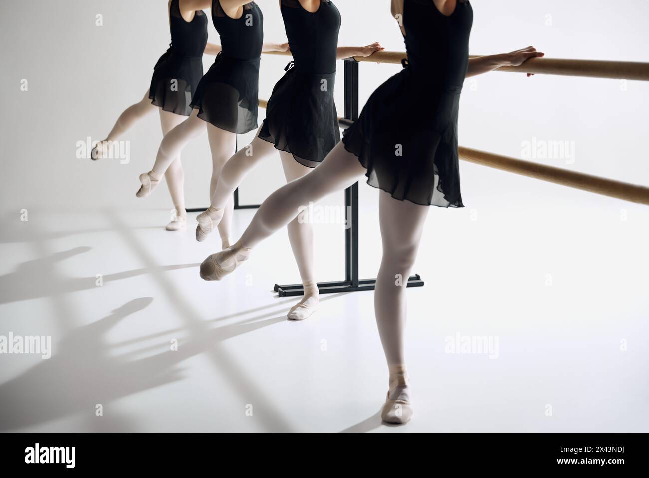 Elegance on pointe. Cropped image of female ballet dancer standing in a ...