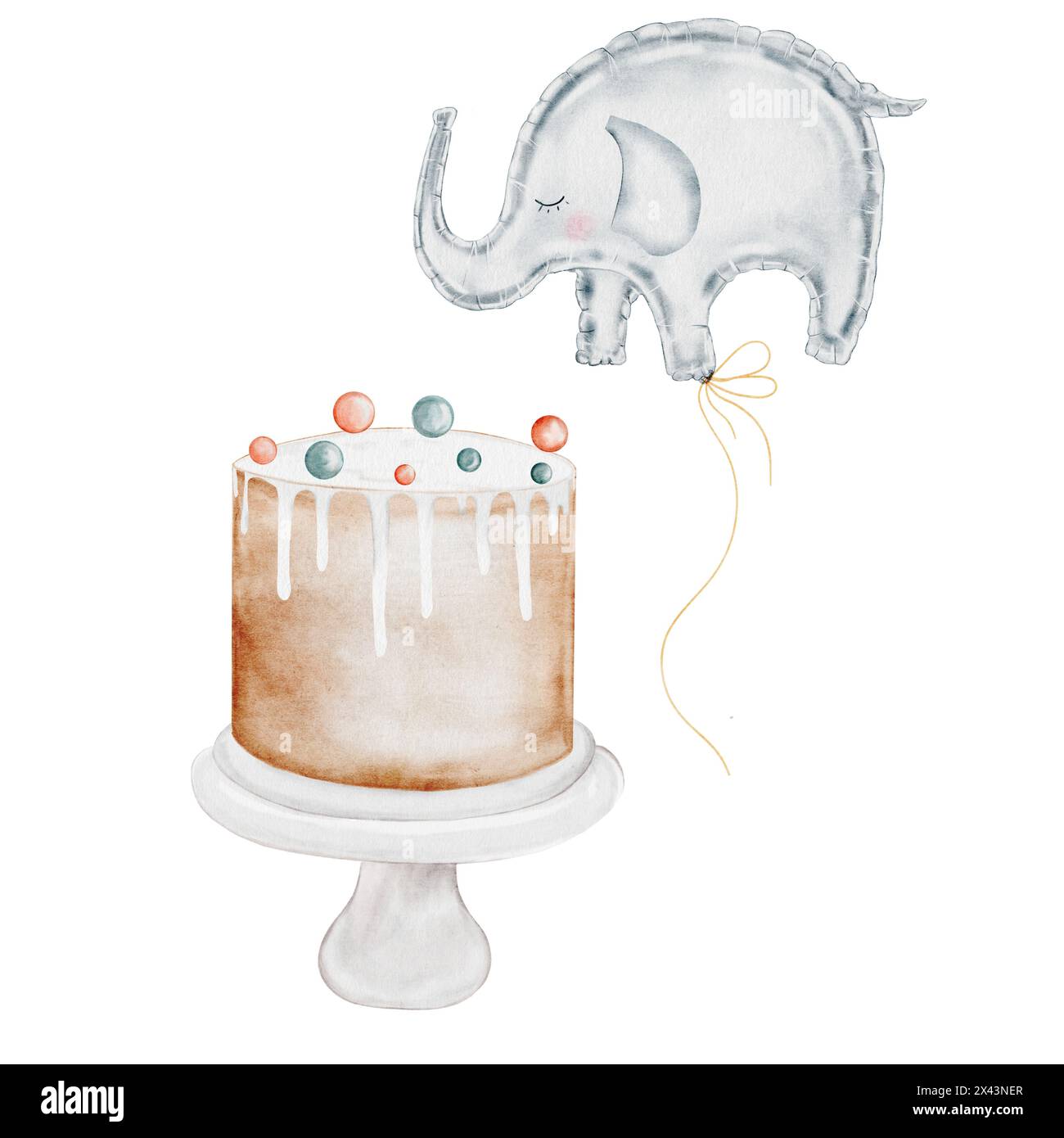 how to draw an elephant on a cake