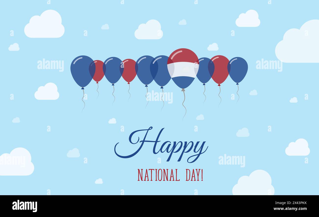 Netherlands Independence Day Sparkling Patriotic Poster. Row of ...