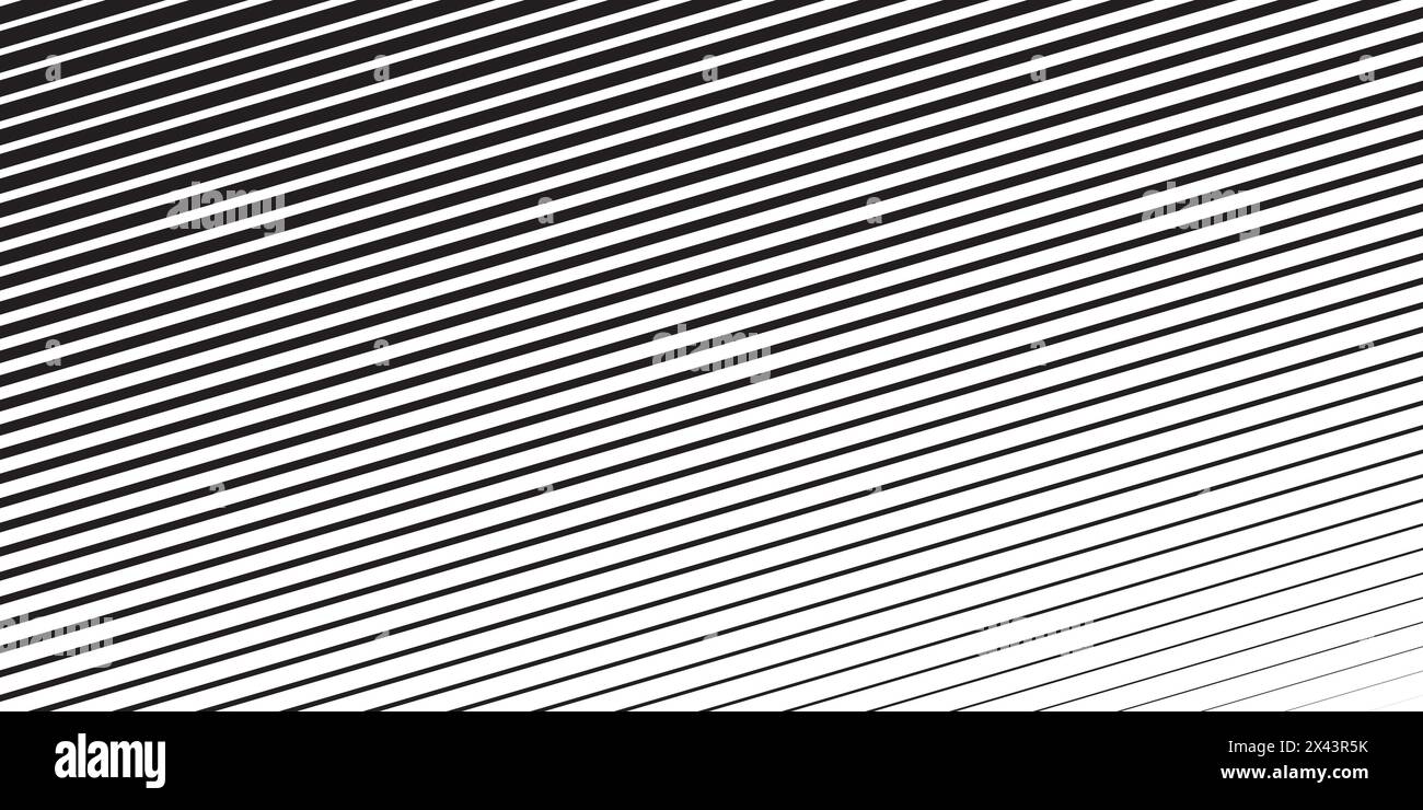 Black fading diagonal lines on white background. Tilted parallel ...