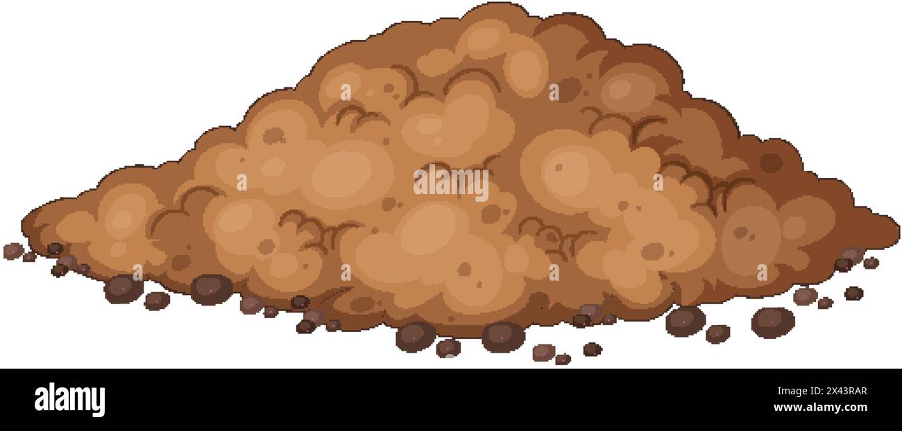 Vector graphic of a large, textured dirt mound Stock Vector Image & Art ...