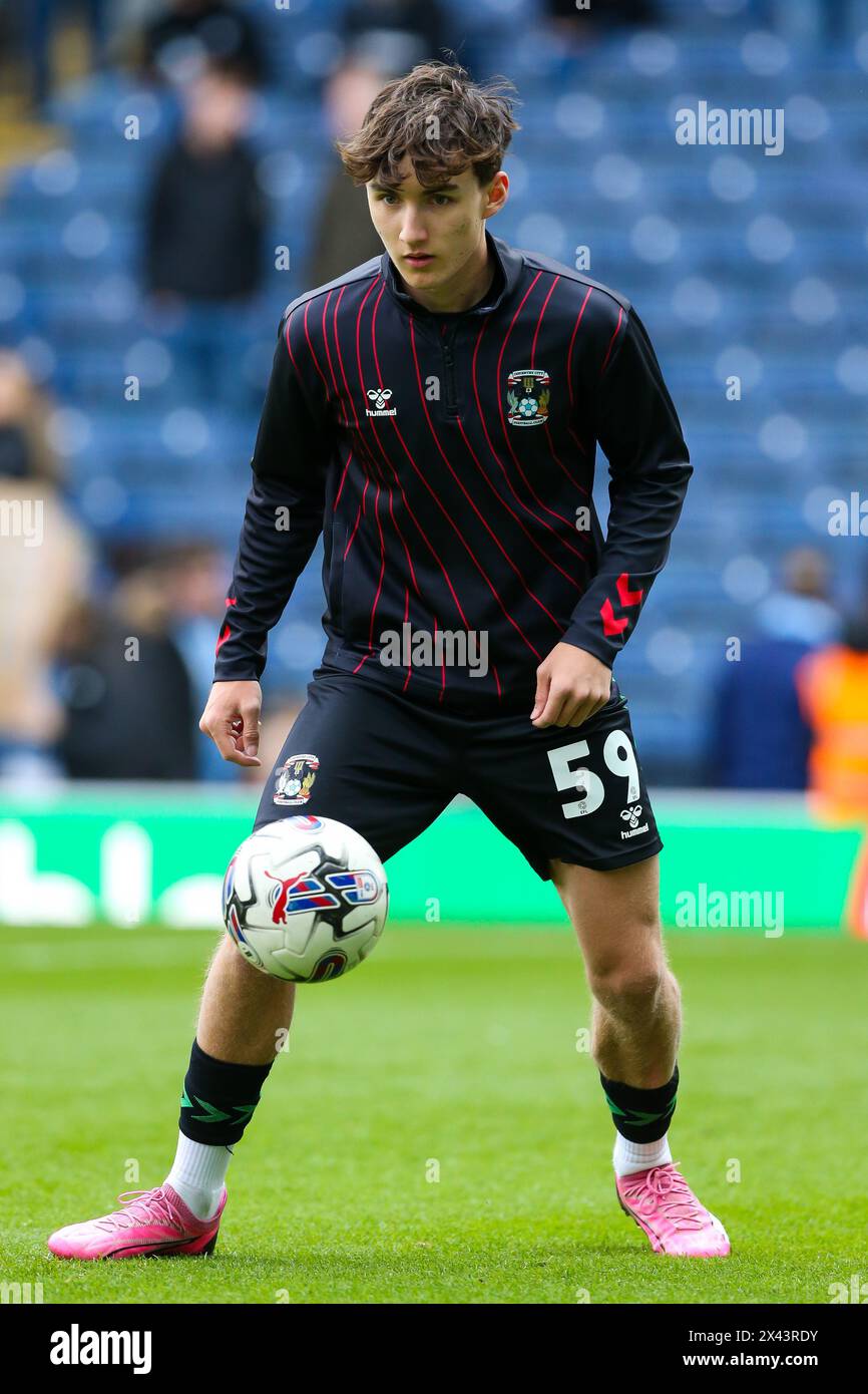 Coventry City's Aidan Dausch during the pre-match warm up ahead of the ...