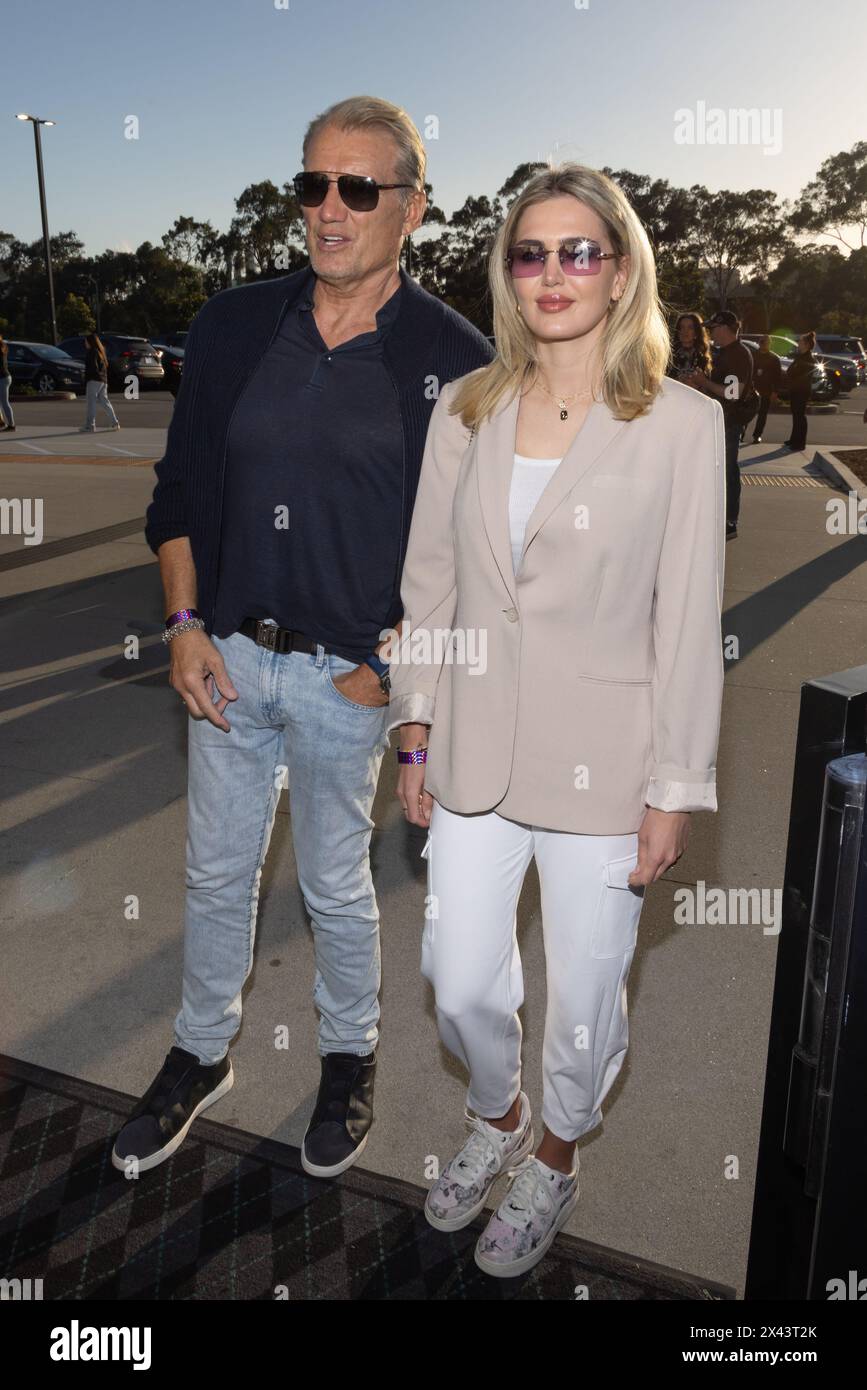El Segundo, USA. 28th April, 2024. Actor Dolph Lundgren, Emma Krokdal ...