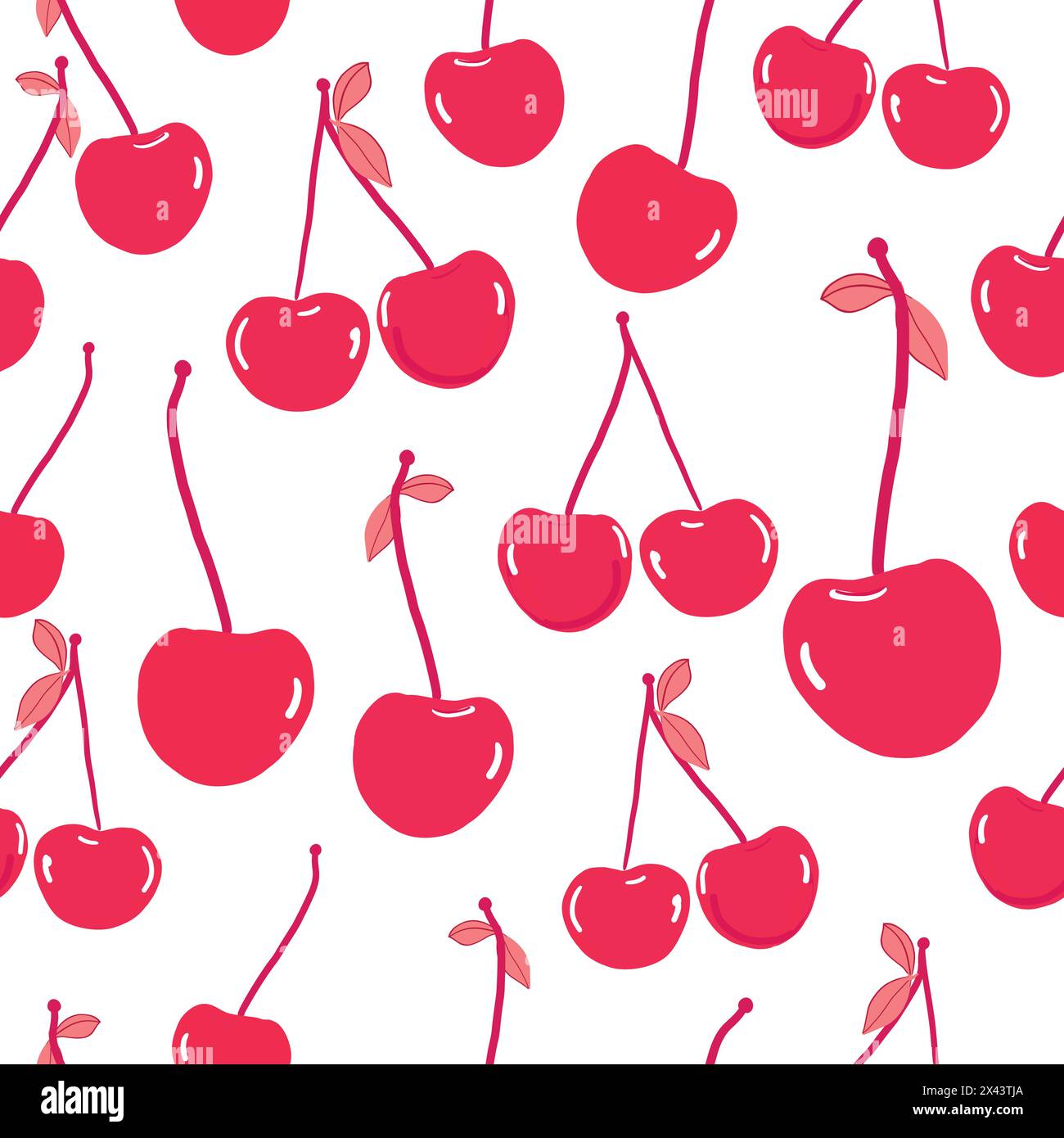 Red cherries close up Stock Vector Images - Alamy