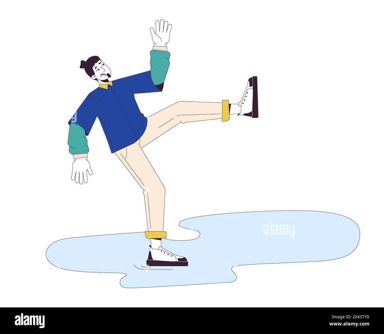 Falling water man accident Stock Vector Images - Alamy