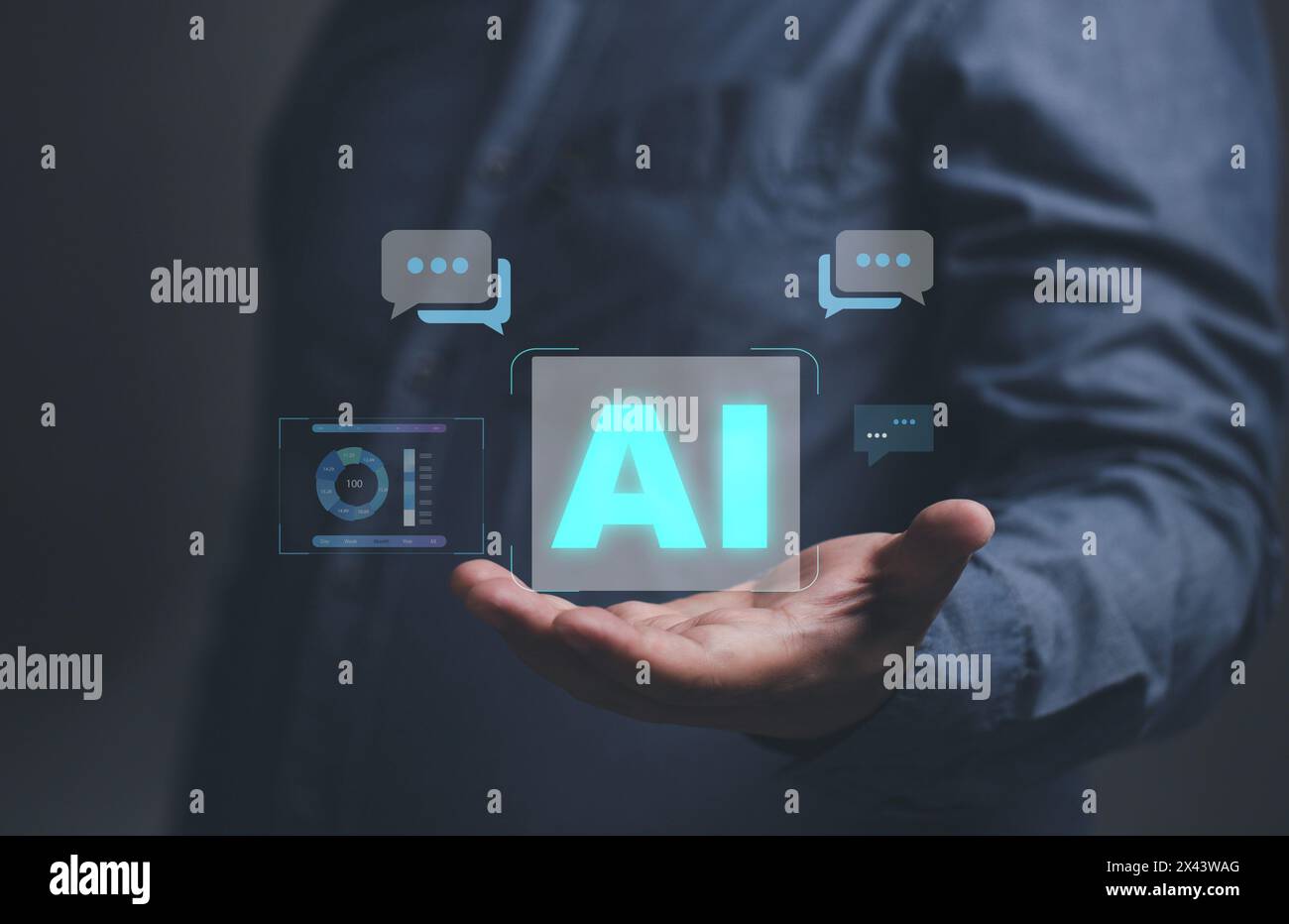 concept technology artificial intelligence ai connection chatbot. man ... concept technology artificial intelligence ai connection chatbot. man ...