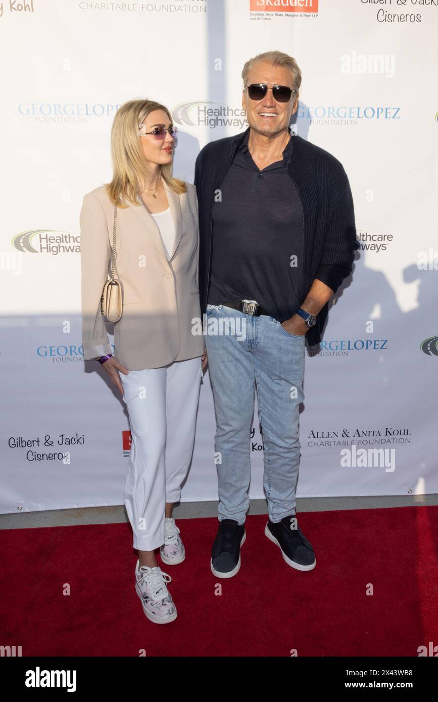 El Segundo, USA. 28th April, 2024. Emma Krokdal and Dolph Lundgren ...