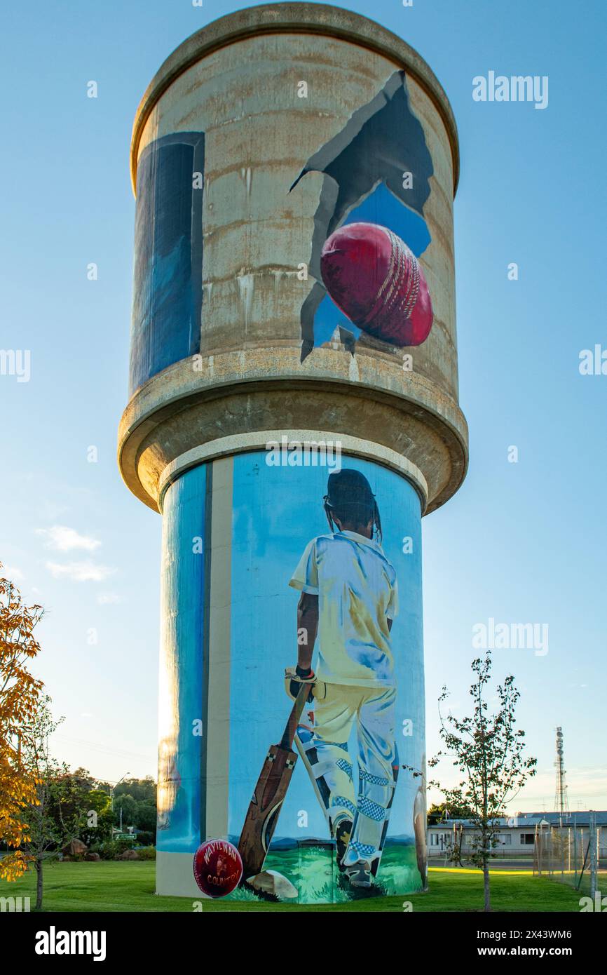 Water Tower Art by Bastian Allfrey, Warren, NSW, Australia Stock Photo ...