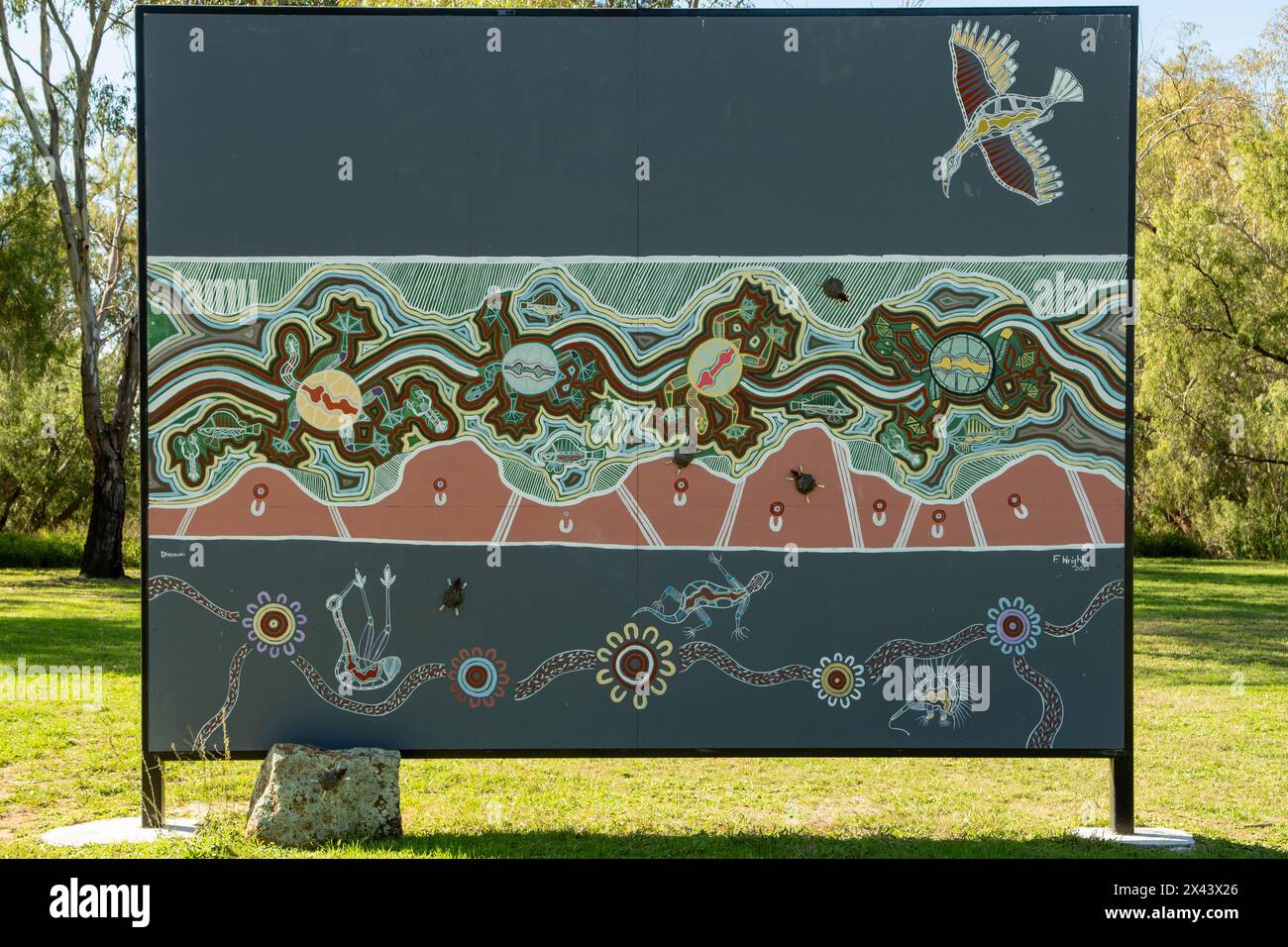 Street Art by Frank Wright and Dhinawan, Gulargambone, NSW, Australia Stock Photo - Alamy