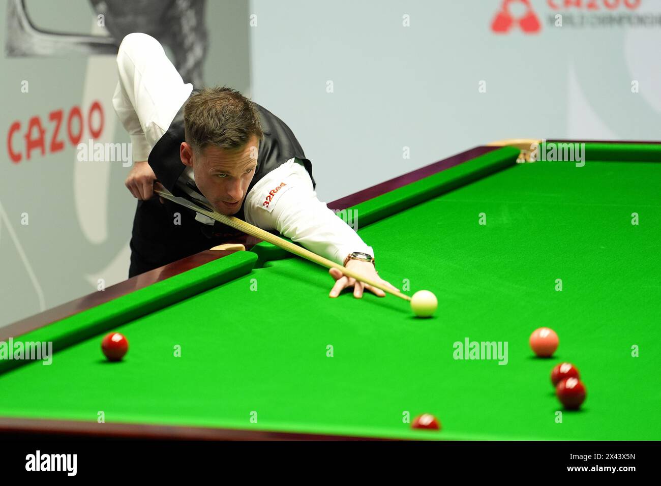 David Gilbert in action against Stephen Maguire (not pictured) on day ...
