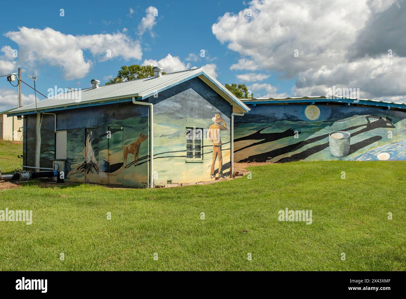 Water Tank Art by Karen Gross, Monto, Queensland, Australia Stock Photo ...