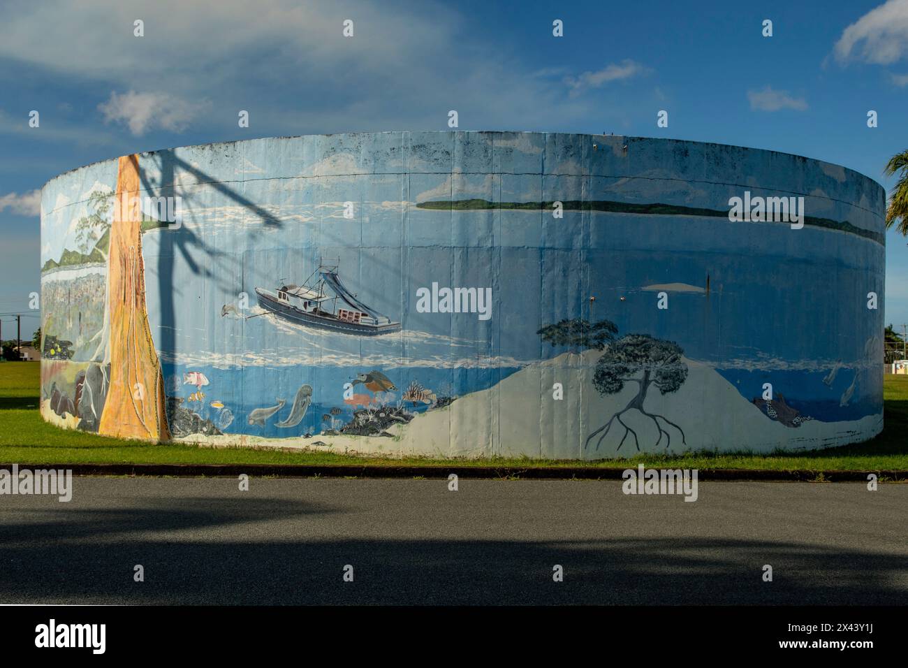 Water Tank Art, Tin Can Bay, Queensland, Australia Stock Photo - Alamy