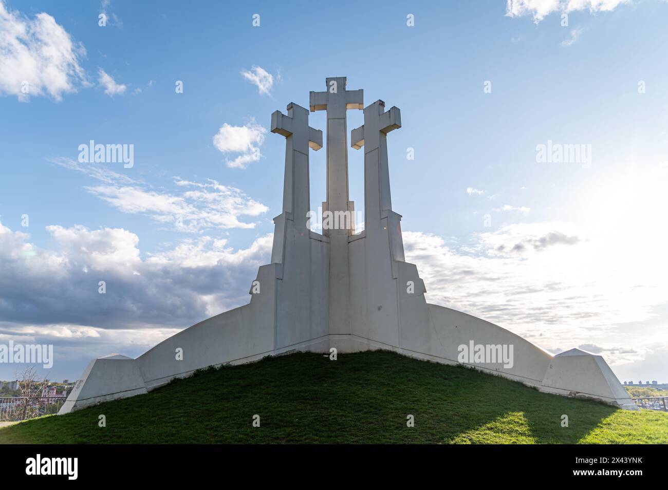 Three Crosses Monument, Vilnius, Lithuania Stock Photo - Alamy