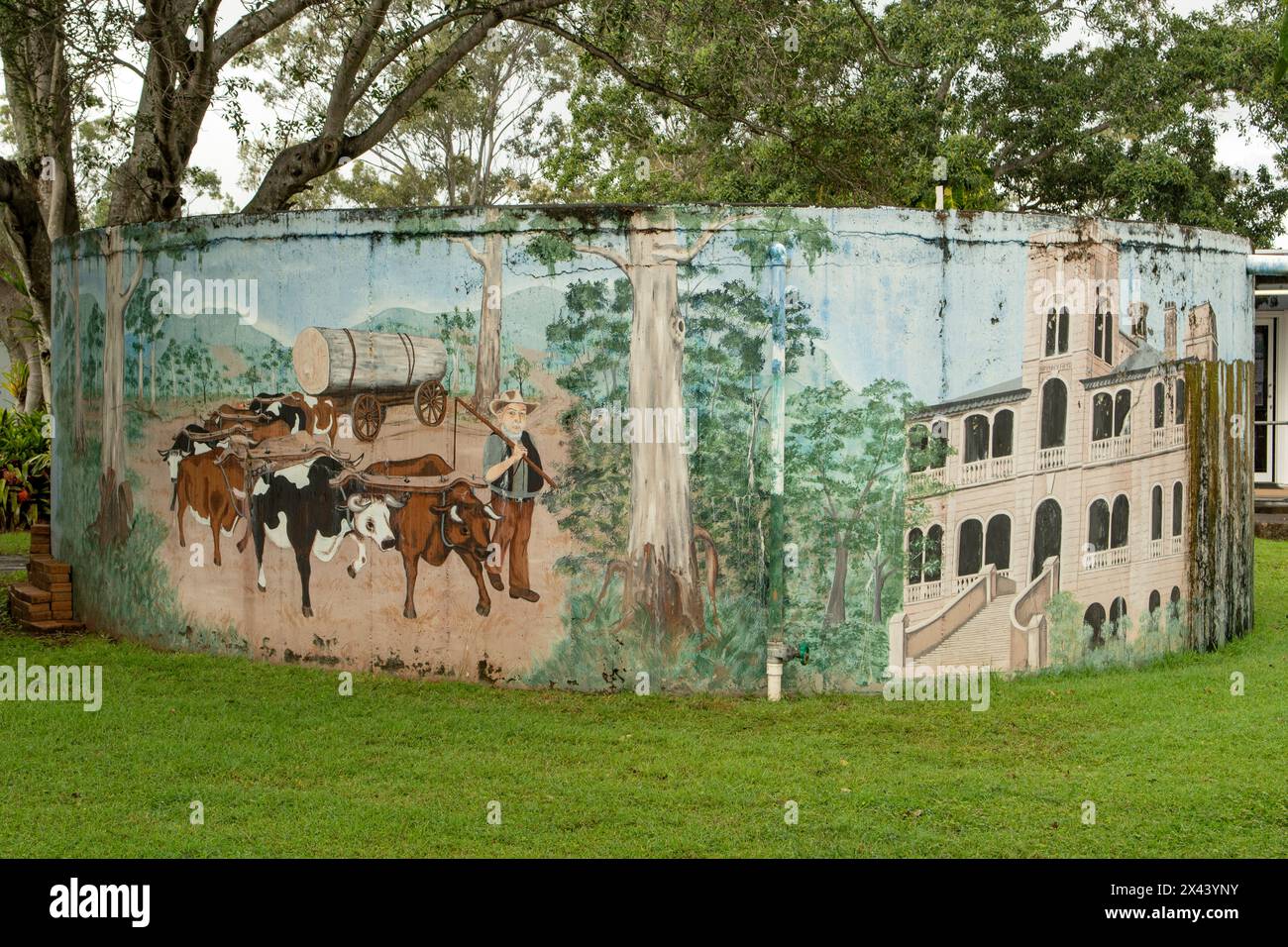 Water Tank Art by Peter Parsons, Cooneana, Queensland, Australia Stock ...