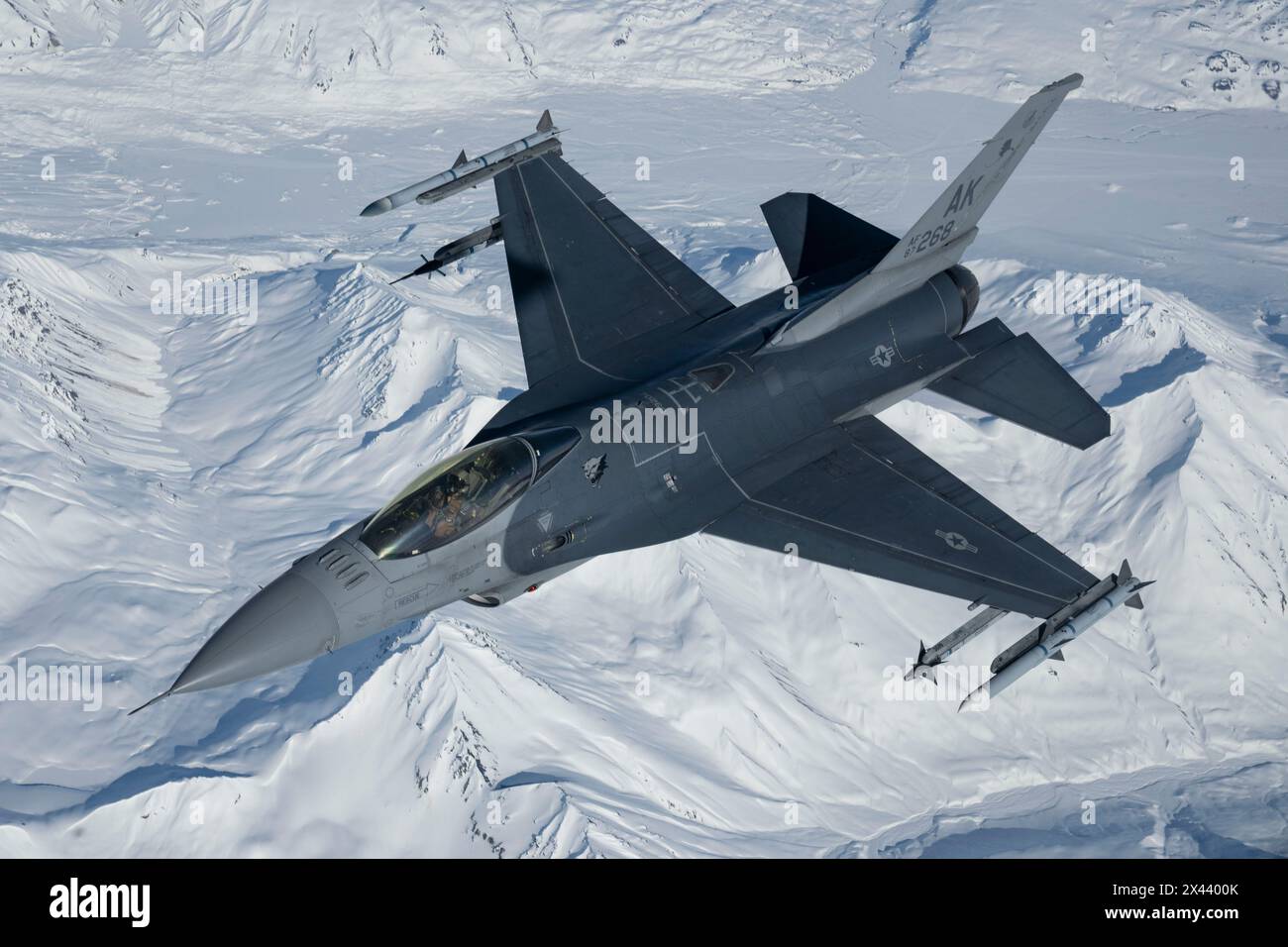 A U.S. Air Force F-16 Fighting Falcon, assigned to the 354th Fighter ...