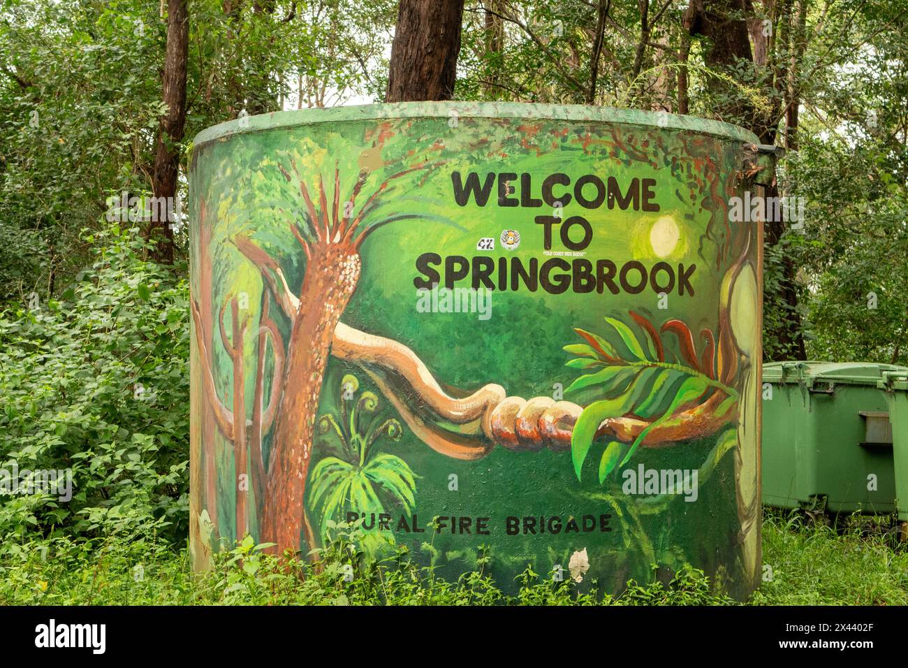 Water Tank Art, Springbrook, Queensland, Australia Stock Photo - Alamy