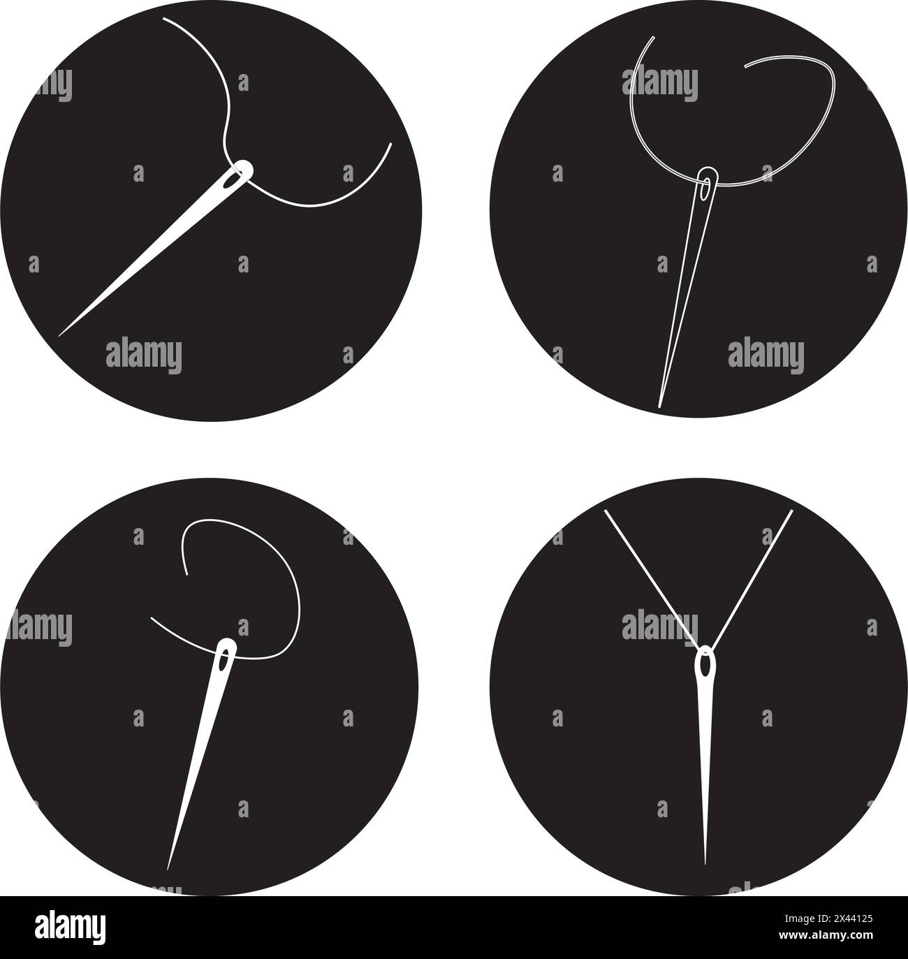 Sewing needle icon vector illustration simple design Stock Vector Image ...