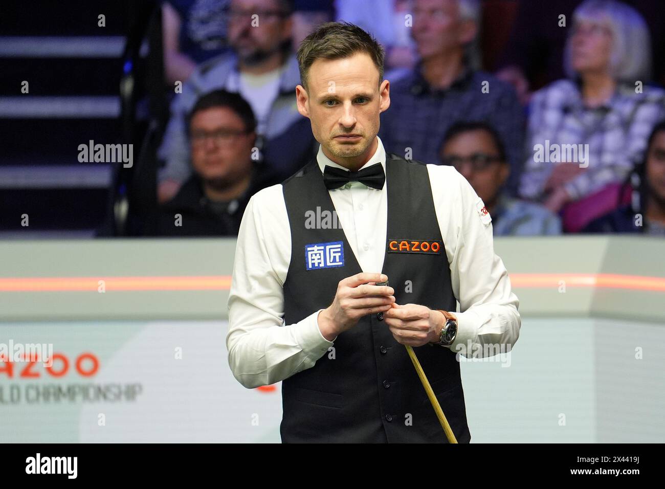 David Gilbert during their match against Stephen Maguire (not pictured) on day eleven of the ...