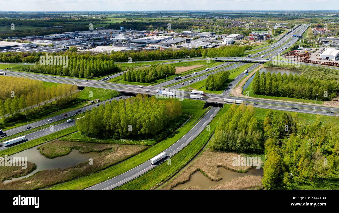 April 29, 2024, VIANEN - Overview of the Everdingen junction for the ...