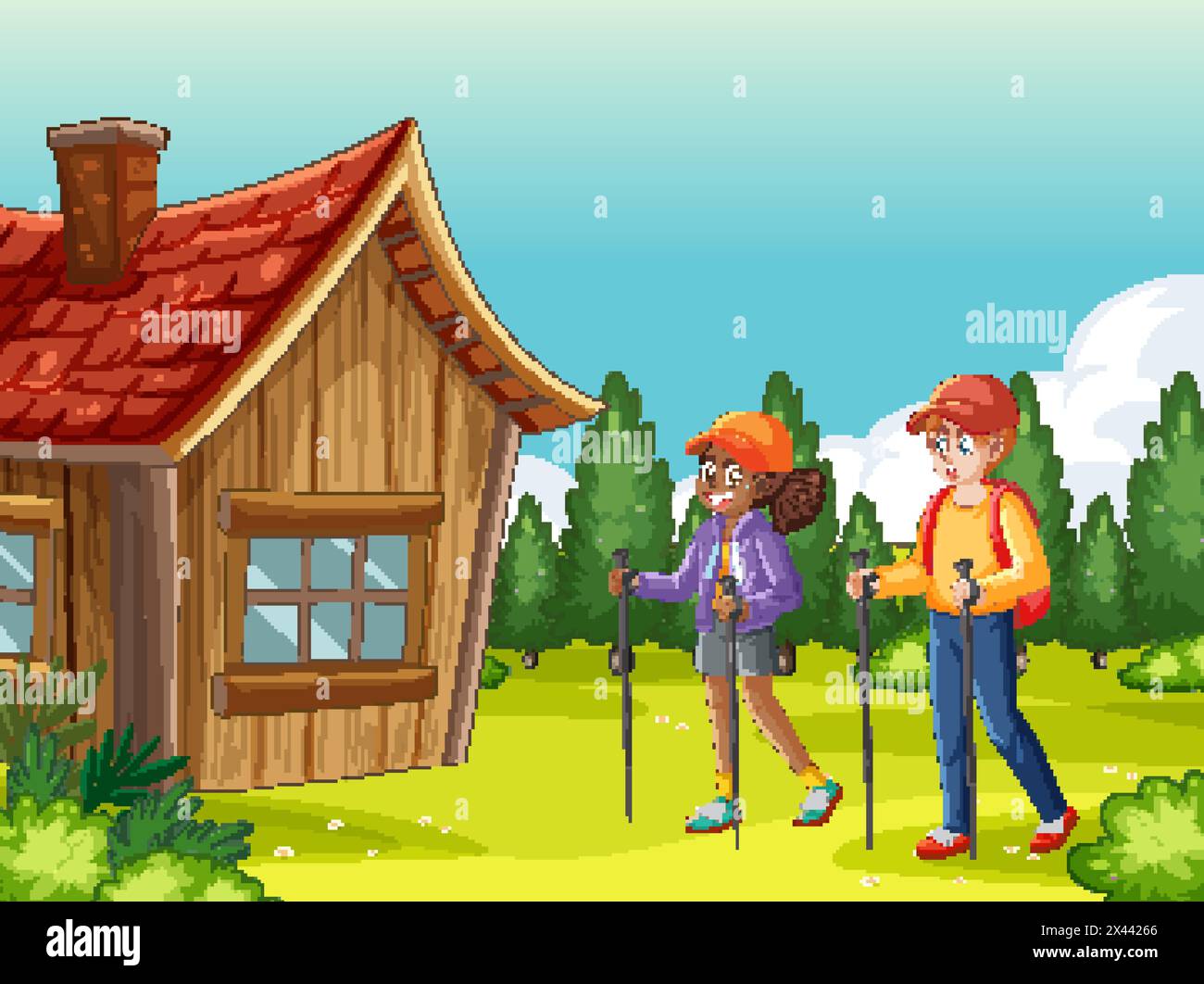 Walking past a door Stock Vector Images - Alamy